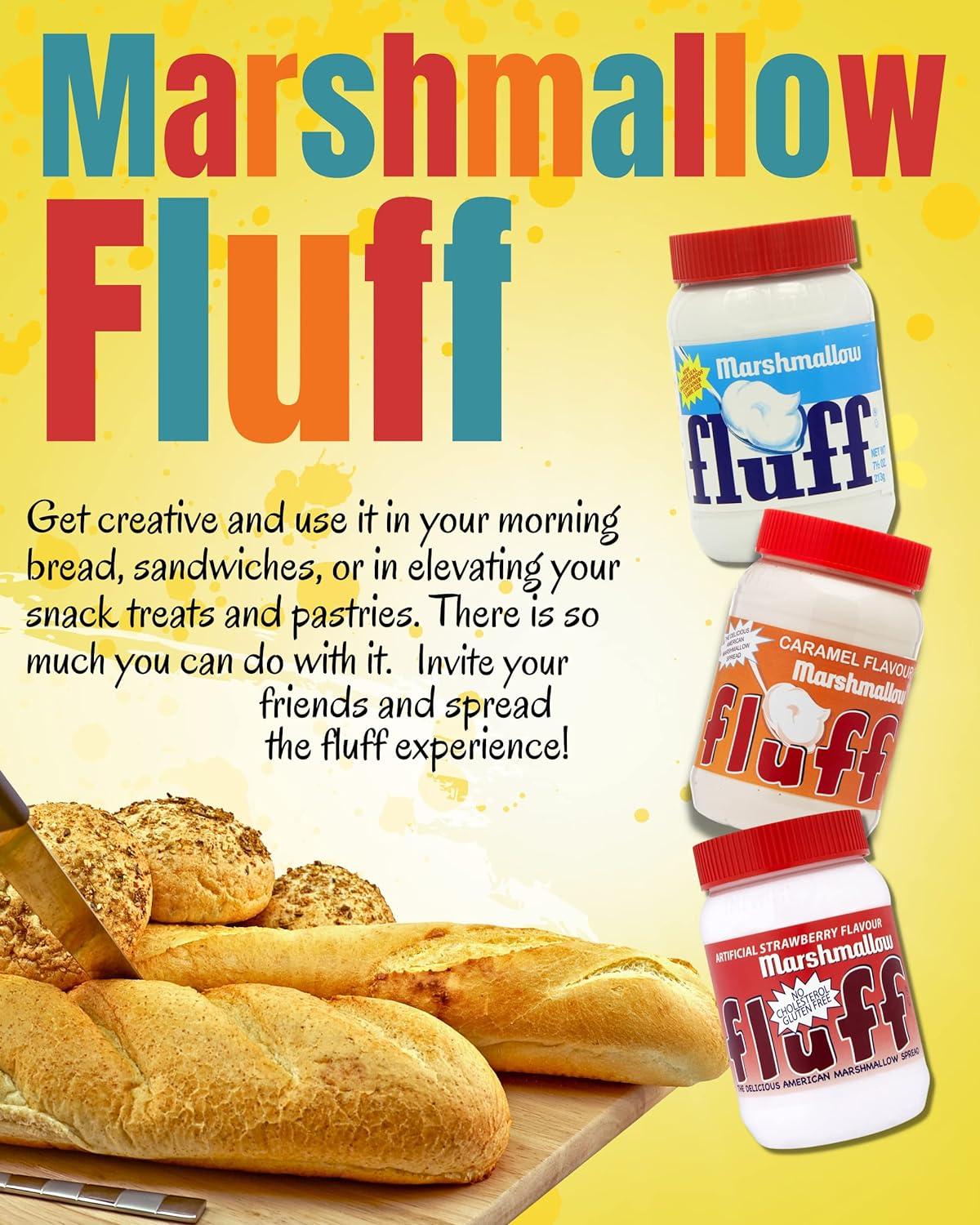 Marshmallow Fluff Original Caramel and Strawberry Mix (213g x3) with ...