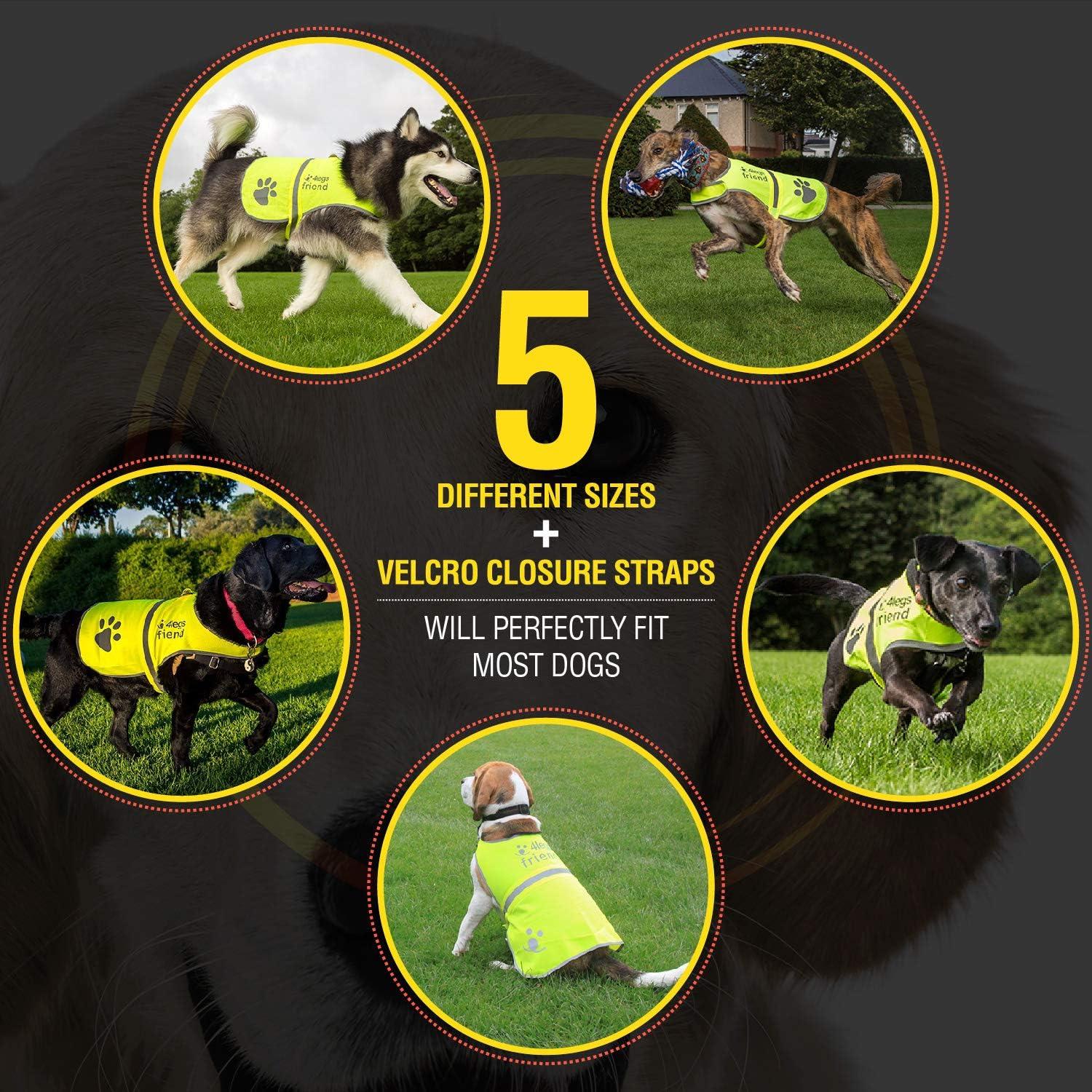 High-Visibility 4Legriend Dog Safety Vest with Linen Fastening Ring - 5 ...