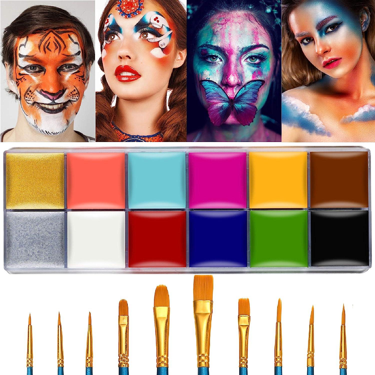 Wismee SFX Makeup Kit - Professional Face & Body Paint Set for ...
