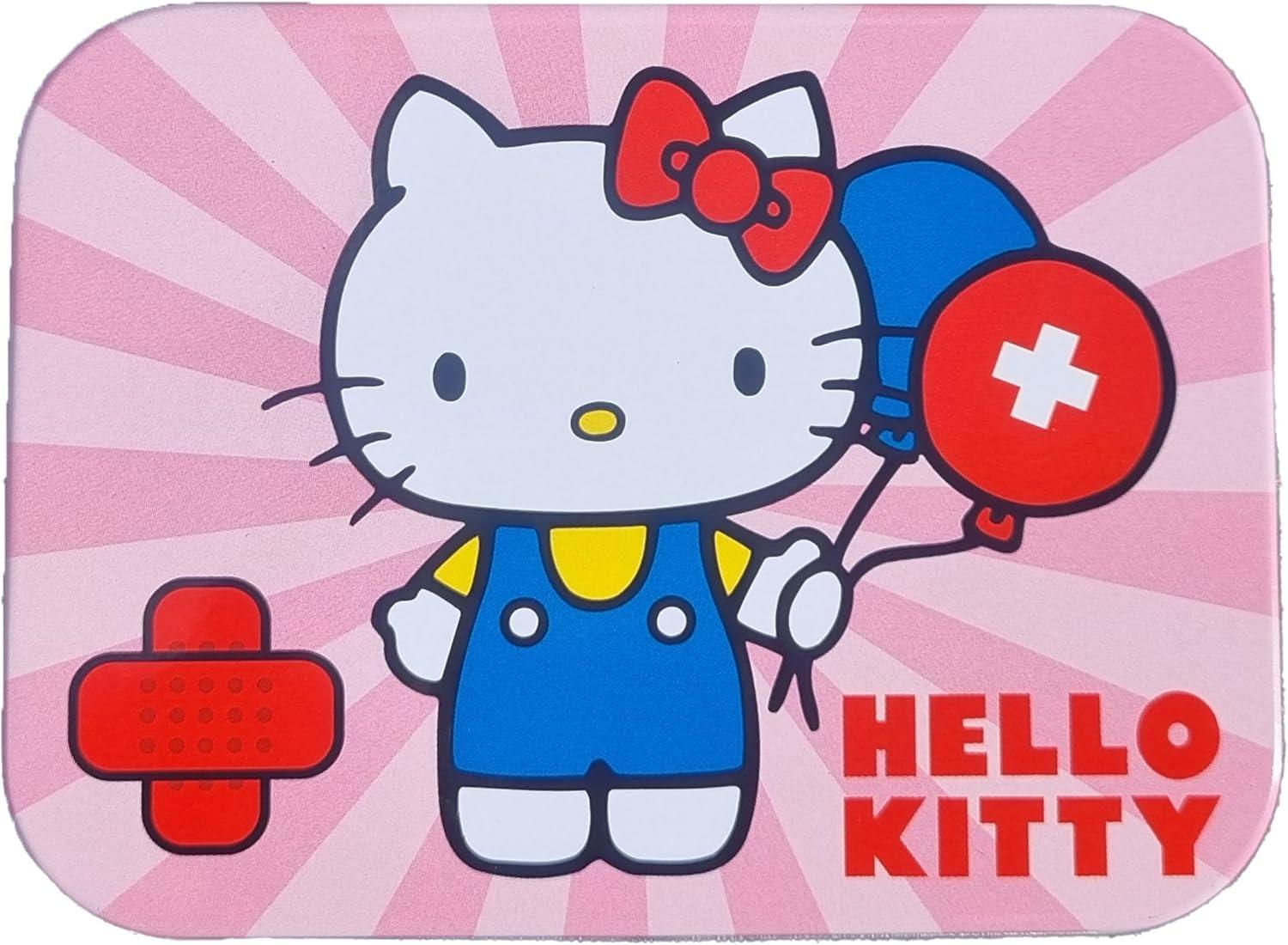 Hello Kitty Pink Children's Plaster Set - 4 Pieces in Metal Box ...