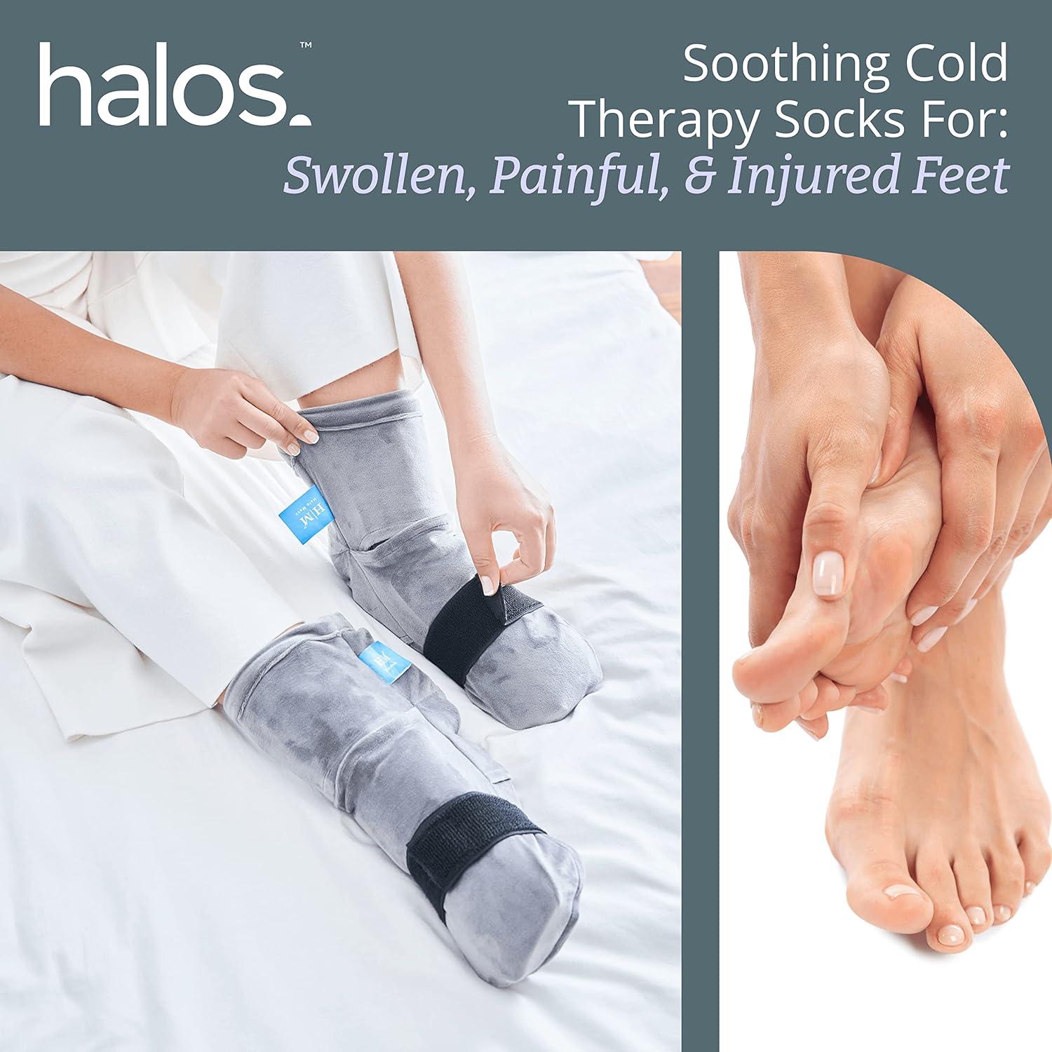 Halos Foot Ice Pack Cold Socks for Swollen Feet Relief | Cooling ...