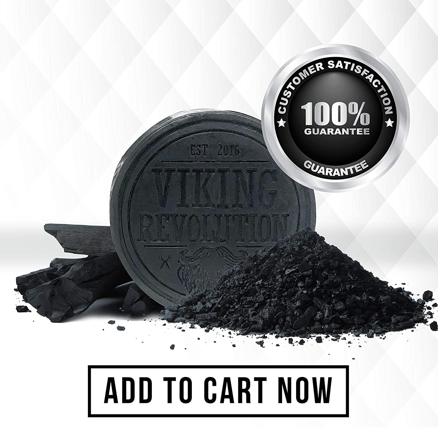 Viking Revolution Charcoal Soap for Men - Dead Sea Mud, Blackhead ...