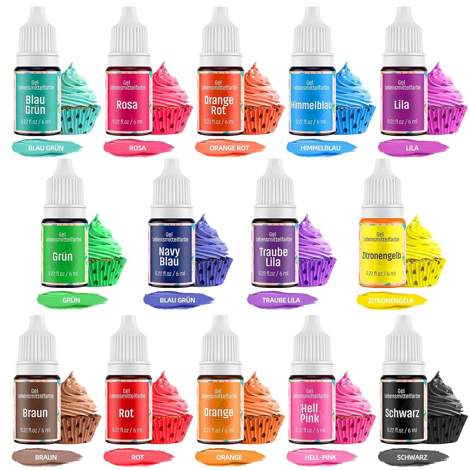 Buy Waysroma Food Color Gel Set - 14 Highly Concentrated Colors for ...