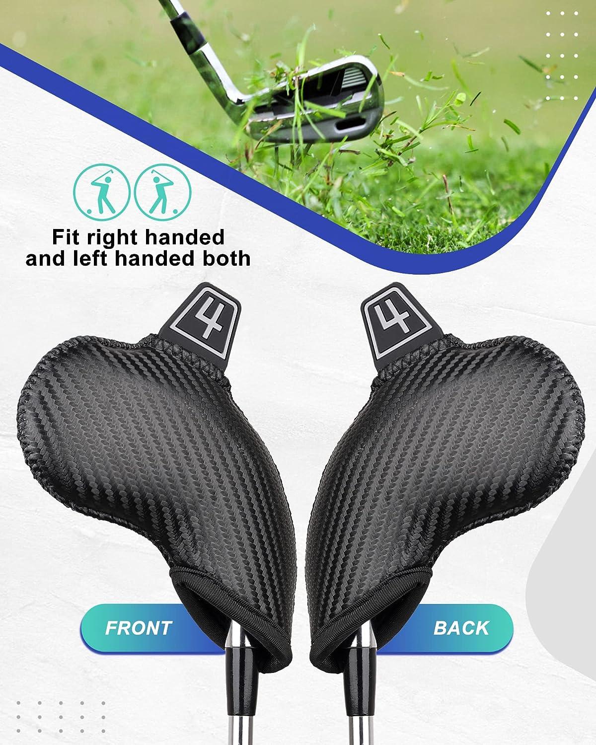 10pcs Black Leather Iron Golf Head Club Set Covers for Callaway ...