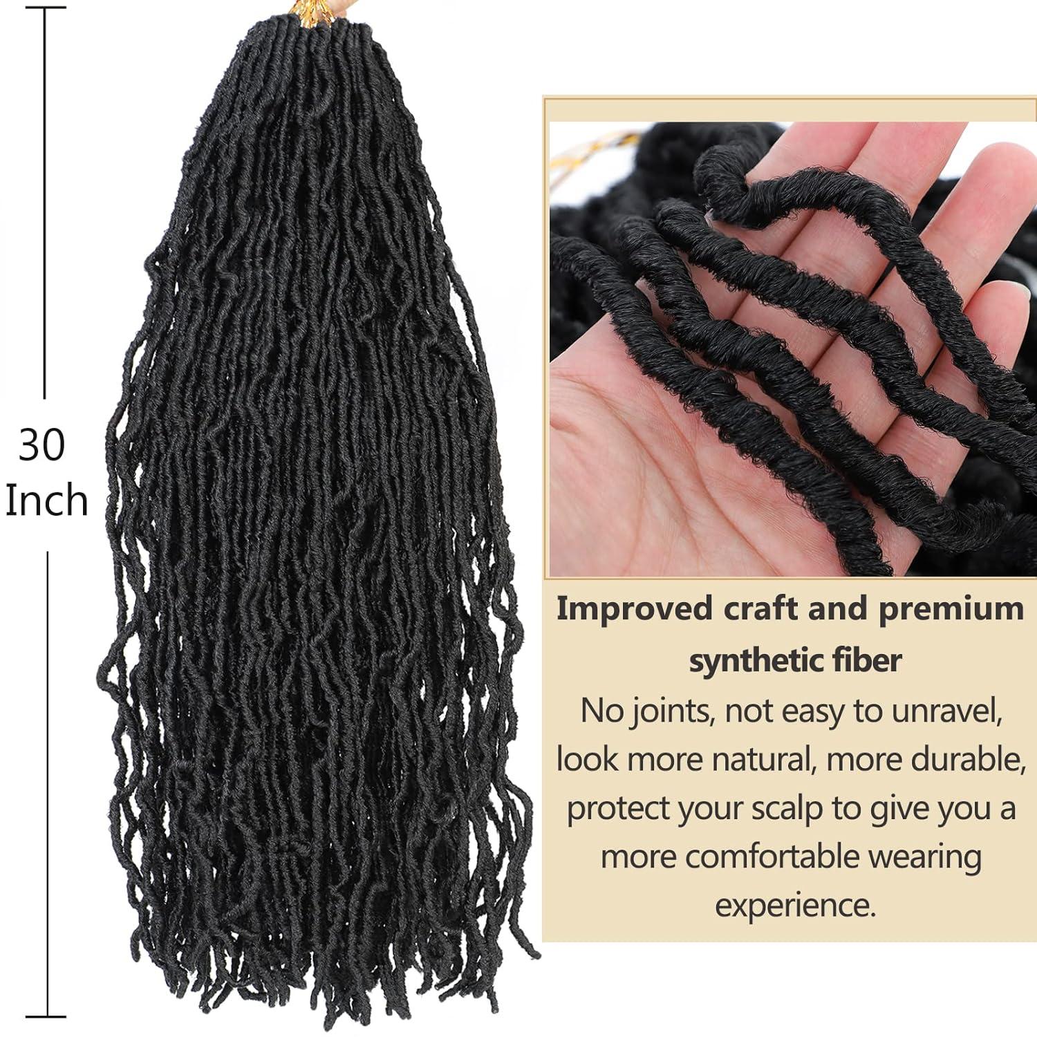 Soft 30 Inch Faux Locs Crochet Hair | Butterfly Goddess Locs for Women ...