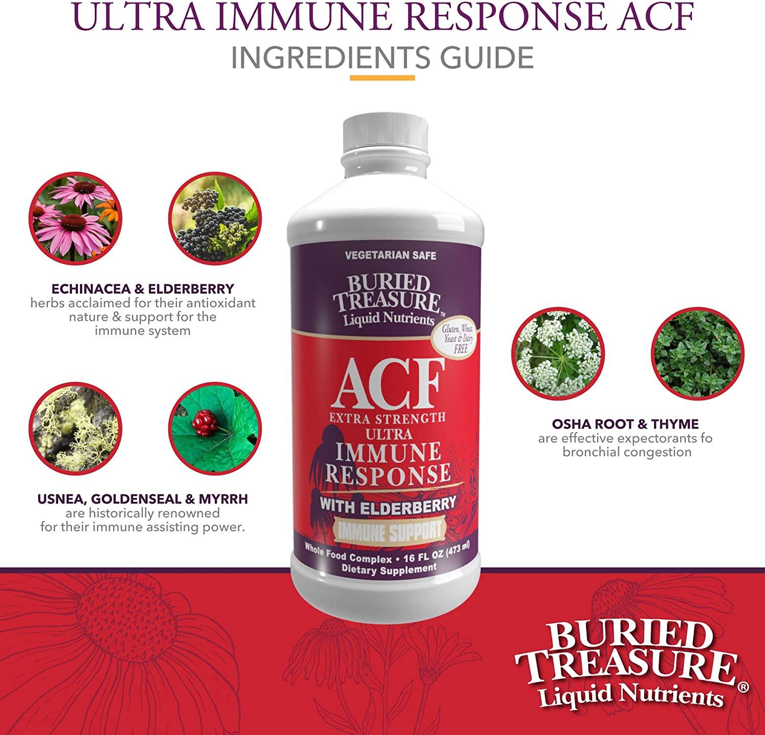 Buried Treasure ACF Extra Strength Immune Support - Elderberry ...
