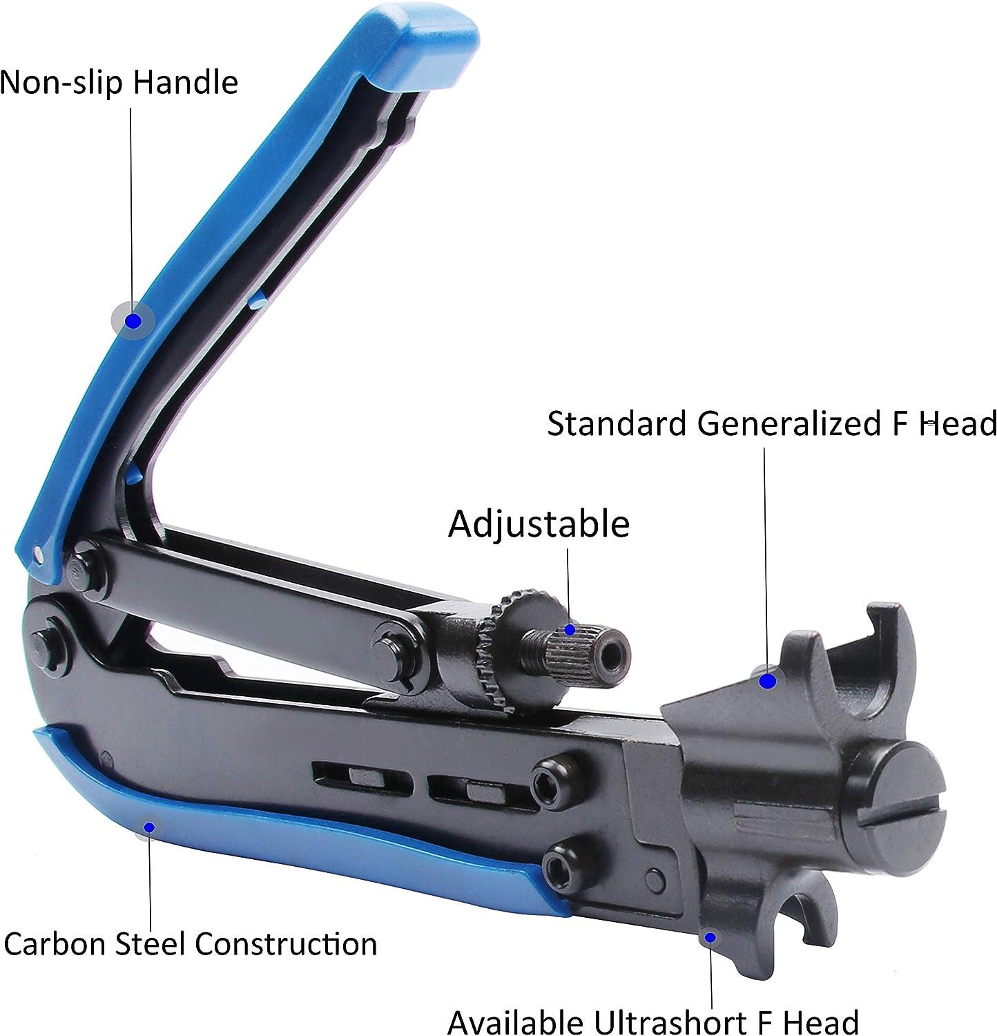 Yangoutool Coax Cable Crimper Kit - Adjustable Compression Tool for RG6 ...