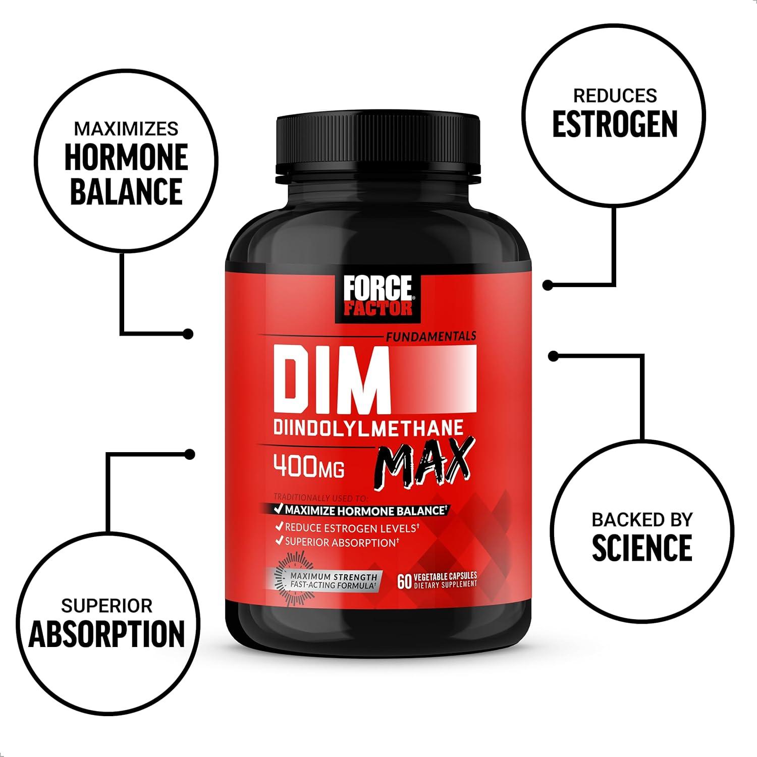 Force Factor DIM Max - Maximum Strength Diindolylmethane Supplement for ...