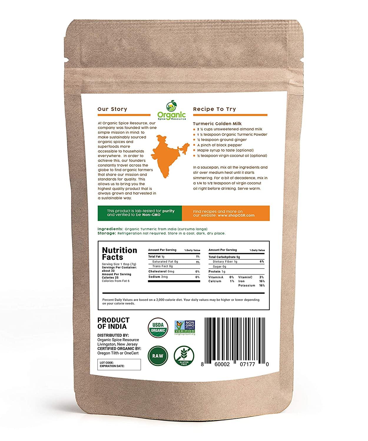 Organic Turmeric Root Powder | Lab Tested for Heavy Metals | Non-GMO ...