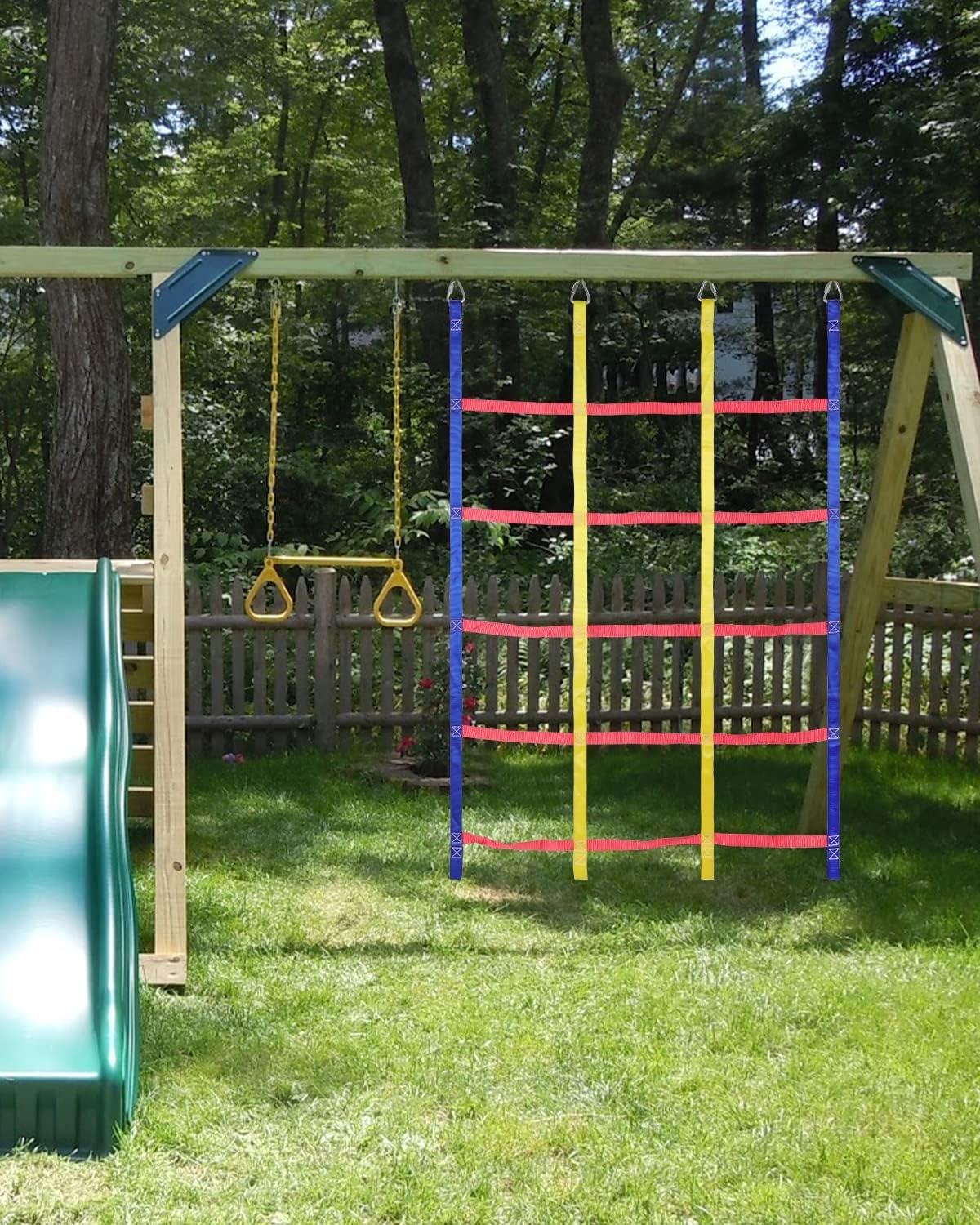 Rainbow Craft Climbing Cargo Net for Kids - Outdoor Ninja Warrior ...