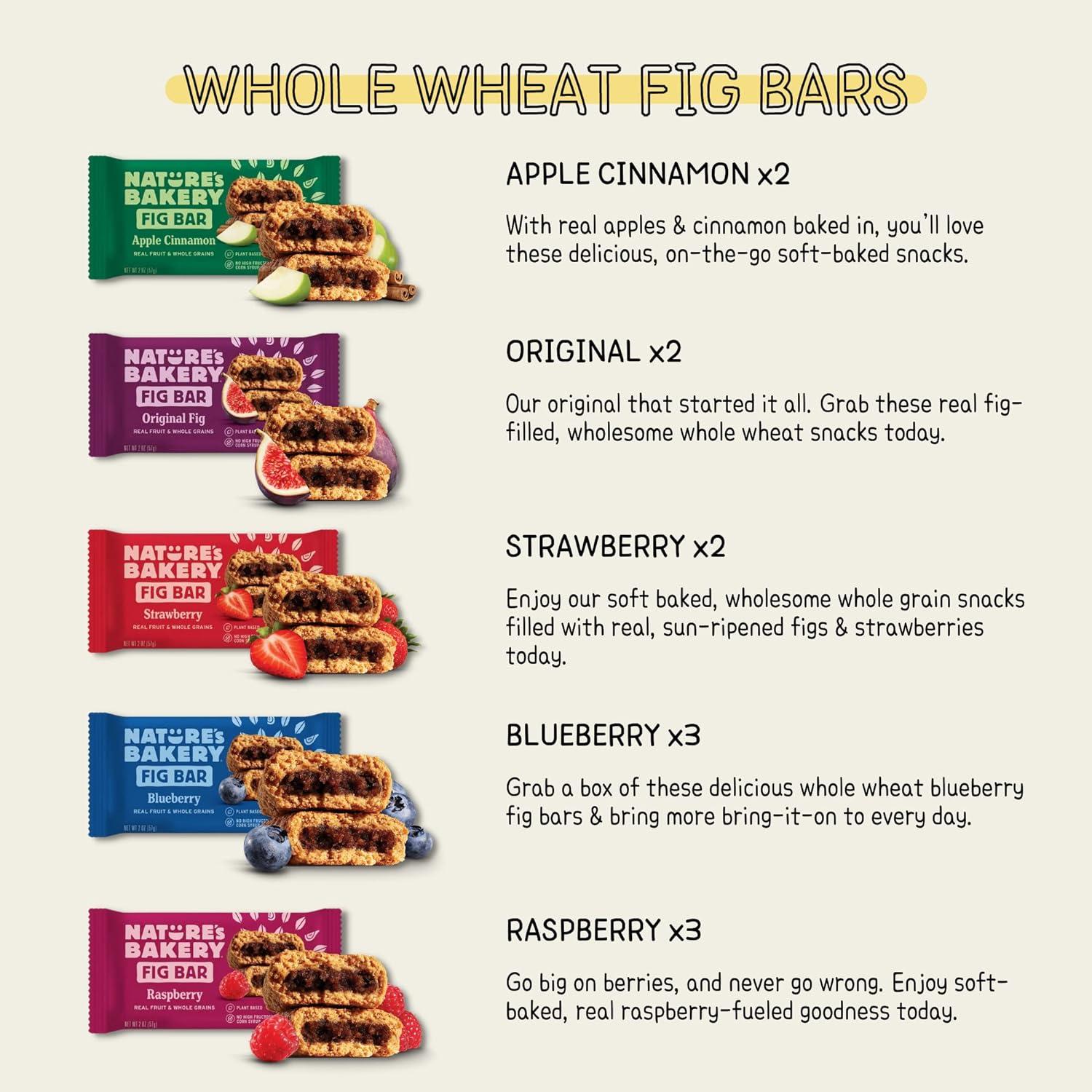 Nature's Bakery Fig Bars Variety Pack 16ct - Assorted Whole Wheat Fruit ...