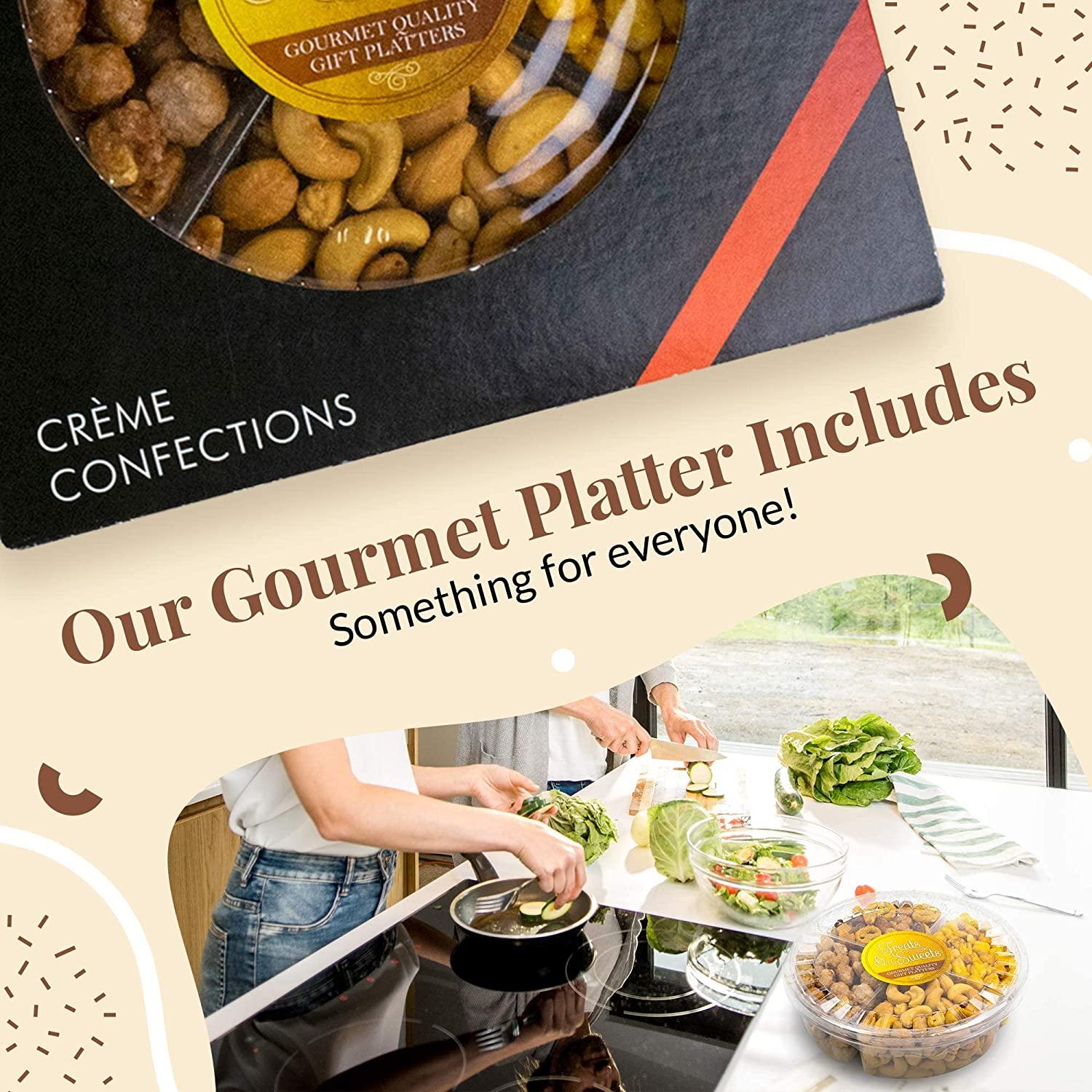 Nut Gift Platter Tray - Healthy Variety of Sweet and Salty Roasted Nuts ...