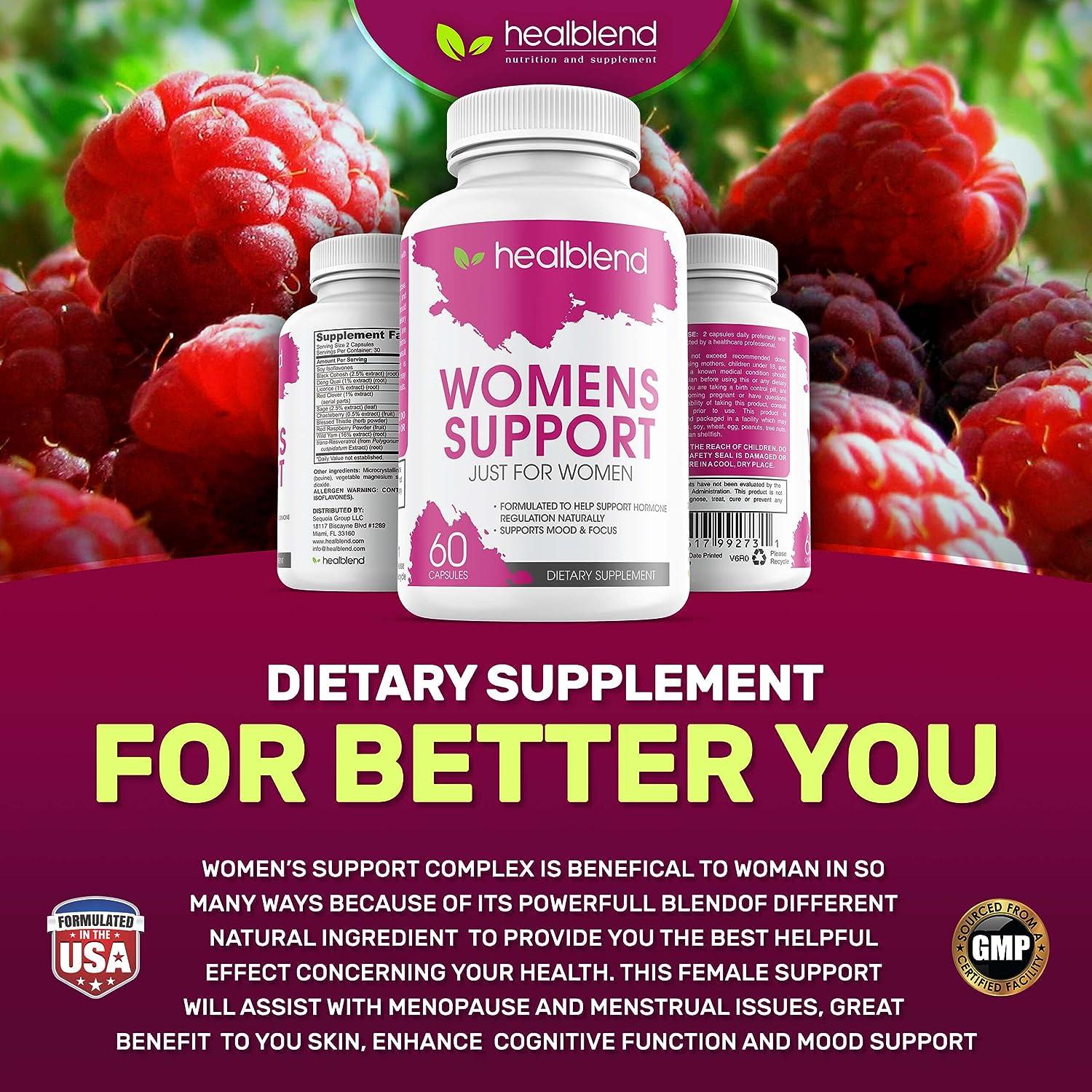Women's Support Complex - Hormone Regulation Supplement for Menopause ...