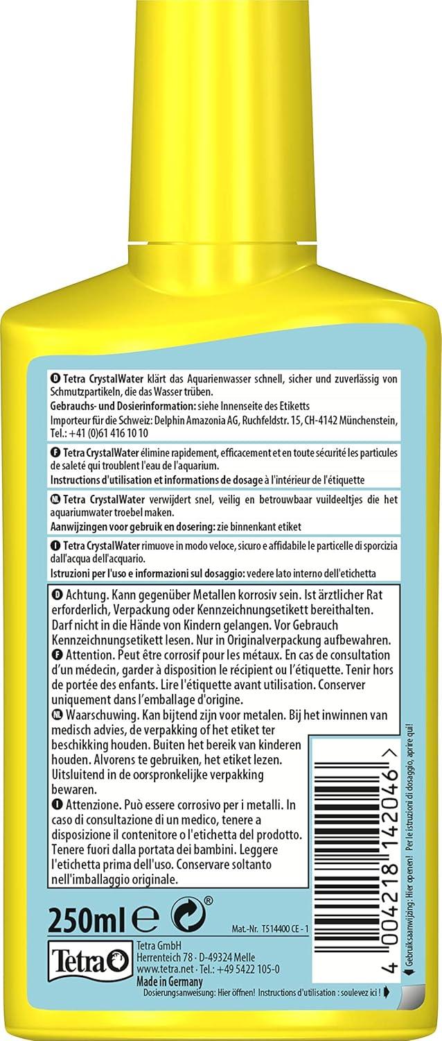 Tetra CrystalWater - Water Clarifier for Crystal Clear Aquarium | 250 ...