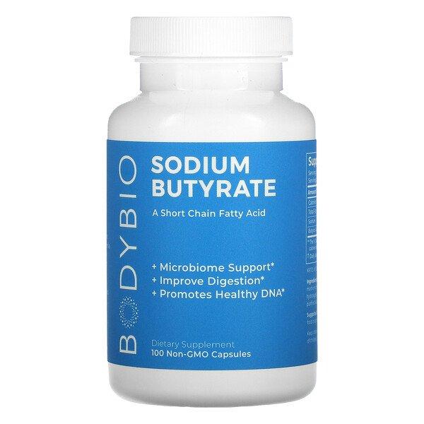 BodyBio Sodium Butyrate 100 Non-GMO Capsules | Gut Health & Digestive ...