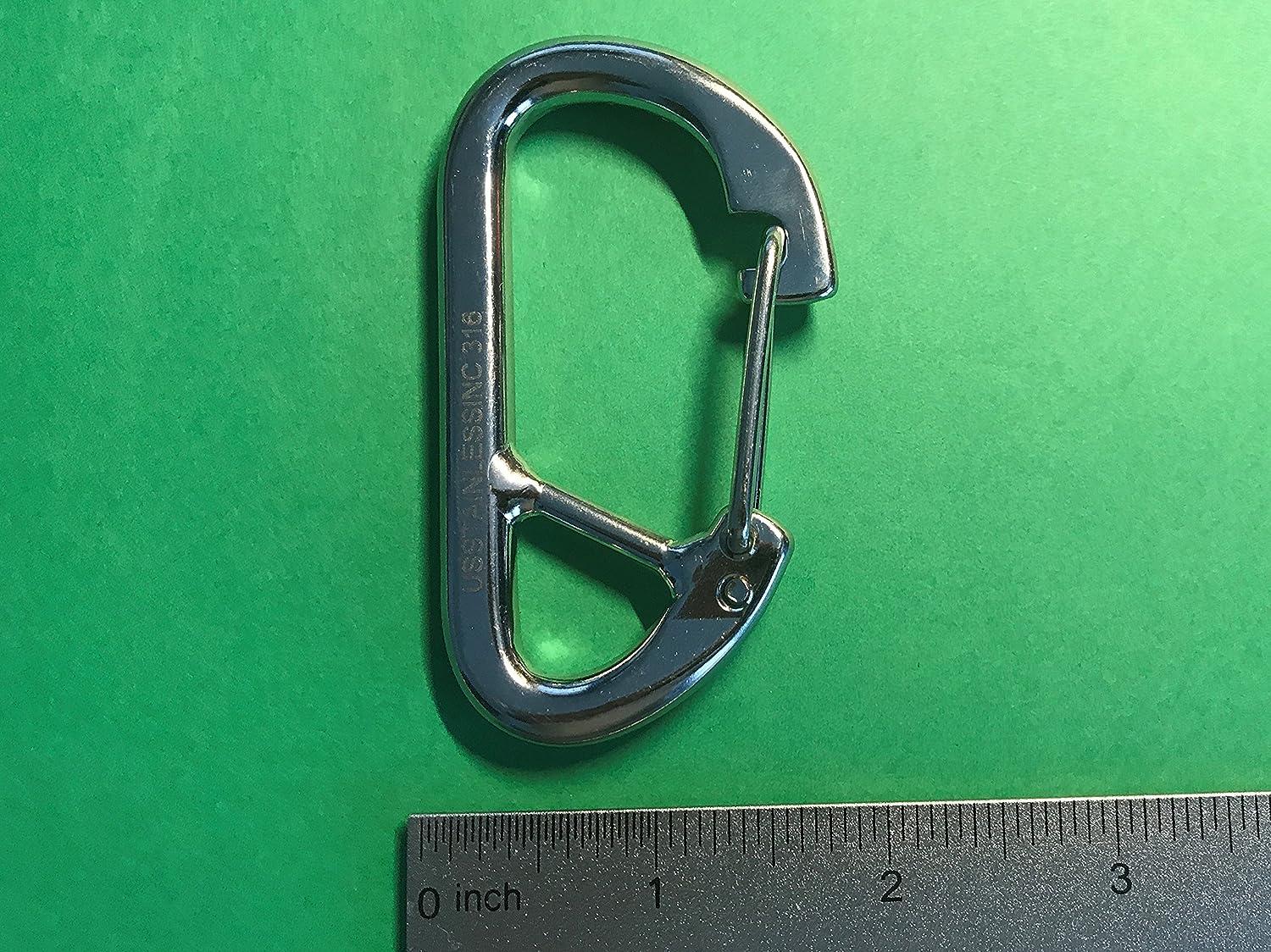 Stainless Steel 316 Spring Hook Carabiner 5/16" (8mm) Marine Grade ...