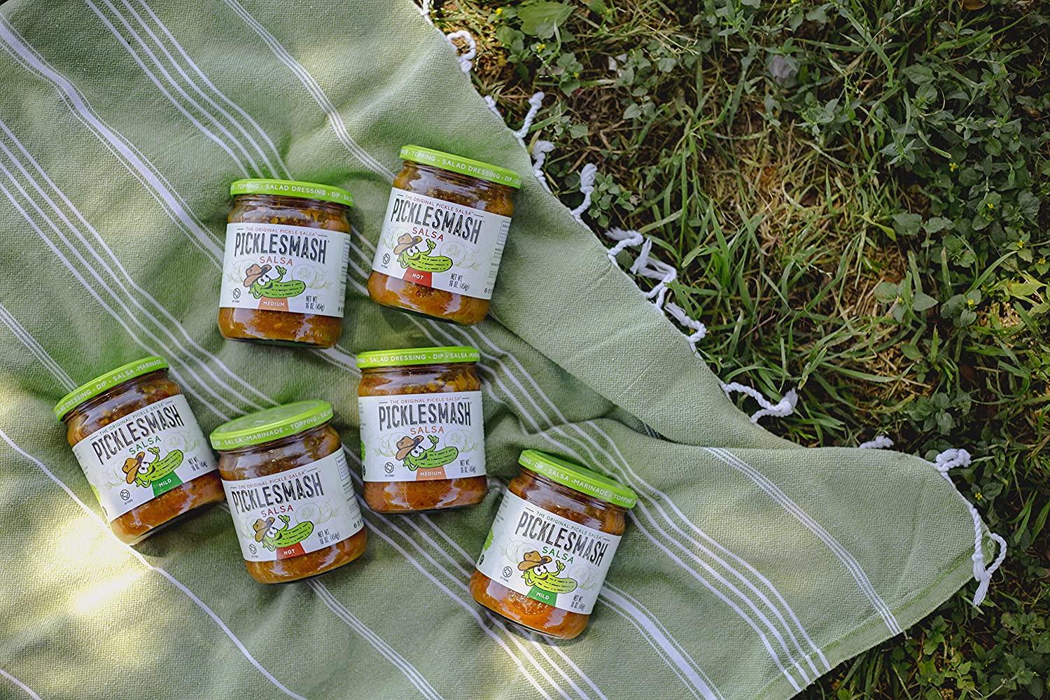 PickleSmash Pickle Salsa Sampler - 1lb 3 Pack - Sugar Free, Gluten Free ...