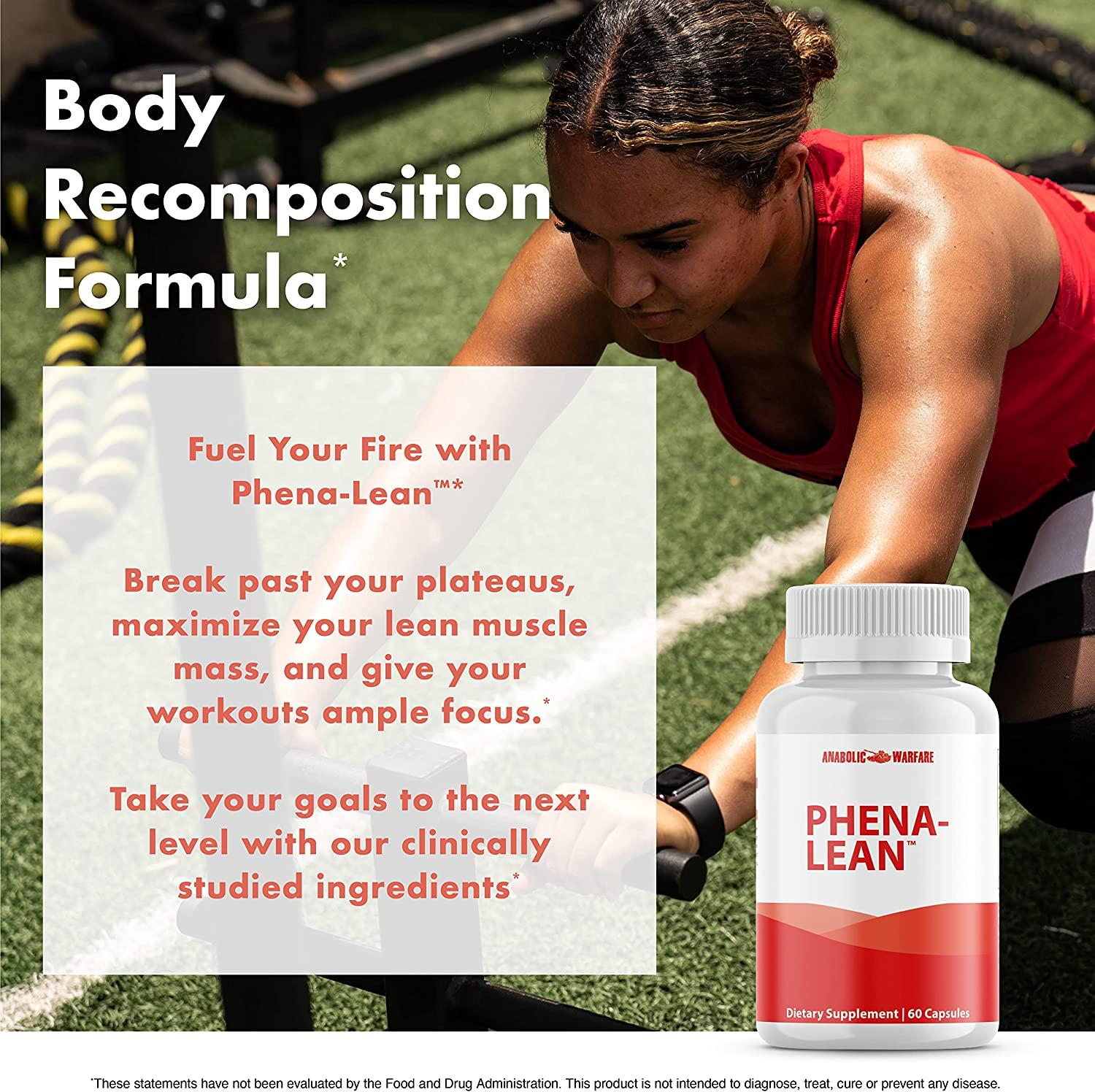 Anabolic Warfare Phena-Lean Premier Supplement - Thermogenic Body Composition Support - Energy ...