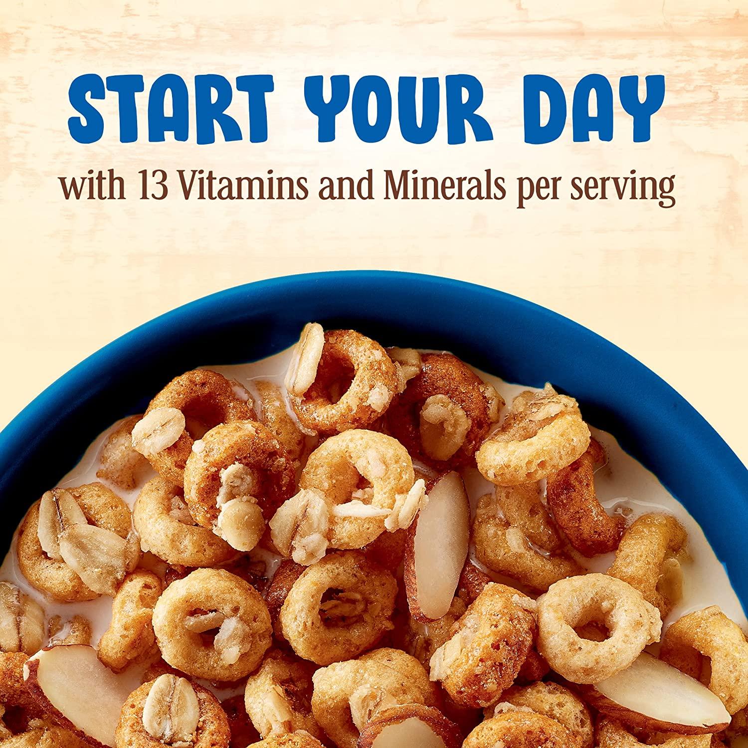 Cheerios Oat Crunch Almond Cereal 24 oz Family Size - Delicious ...