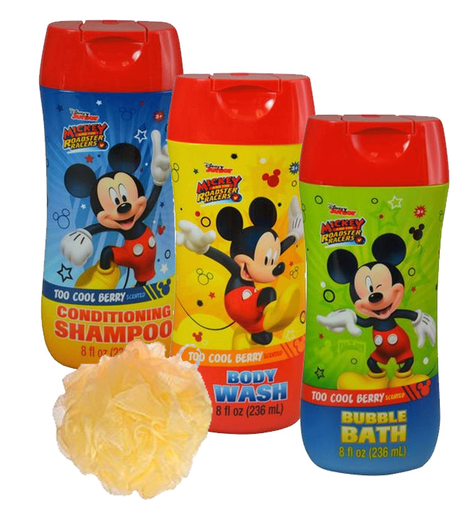 Disney Mickey Mouse 4pc Bathroom Collection - Body Wash, Shampoo ...