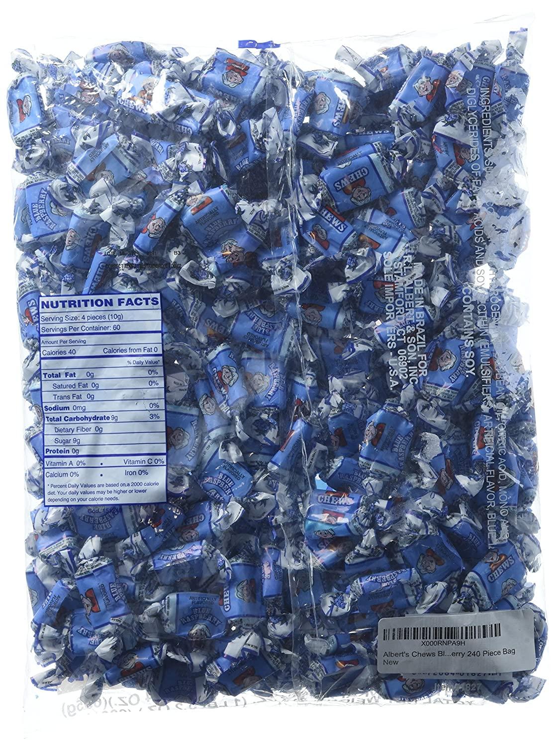 Albert's Blue Raspberry Chews - 240 Count Pack of 1 | Buy Now with ...