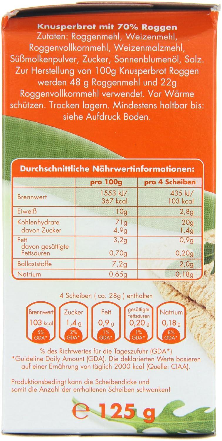 Light And Cross Rye Crispy Bread Pack Of 8 8 X 125g International
