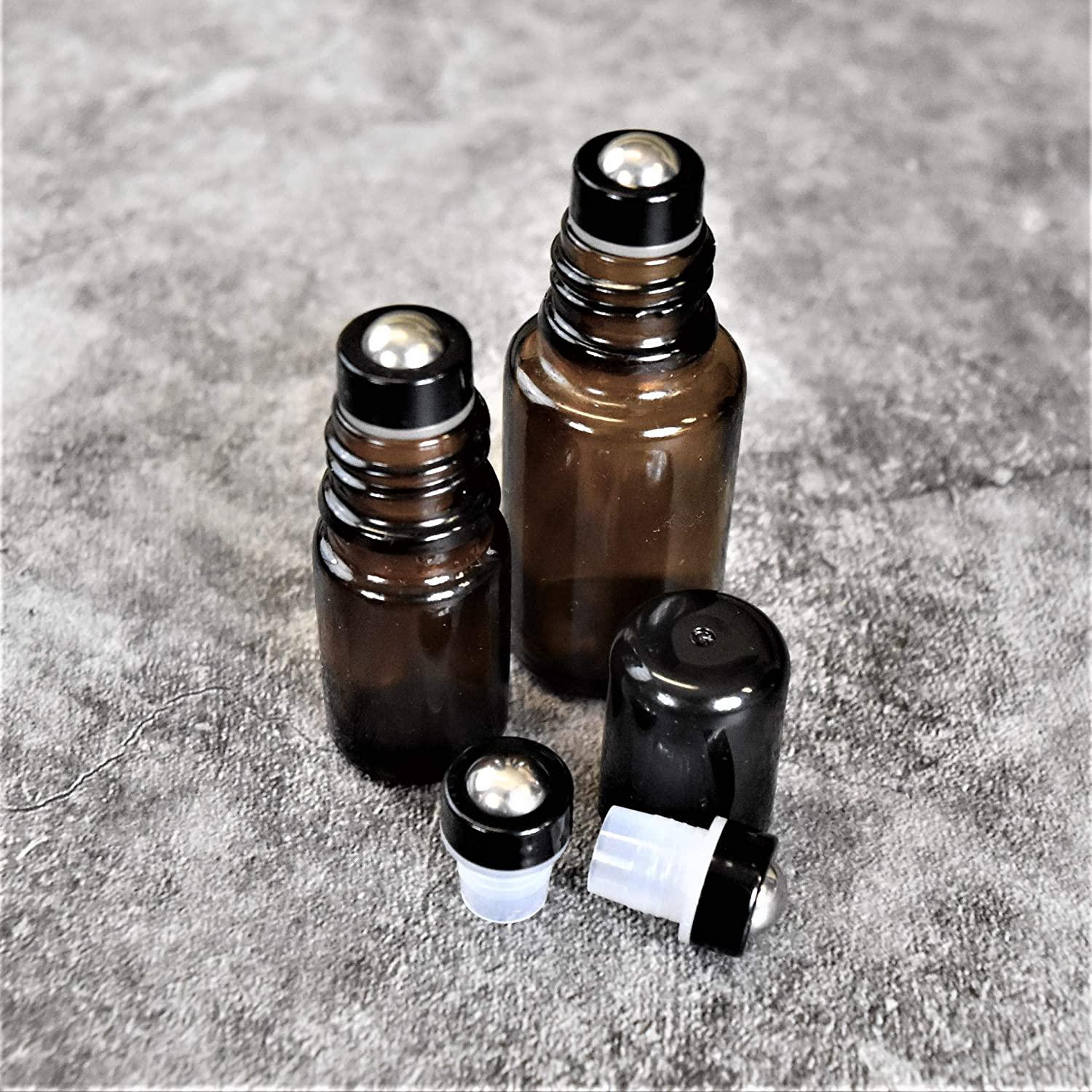 Metal Roller Top Inserts for 5/15ml Essential Oil Bottles - Reusable 12 ...