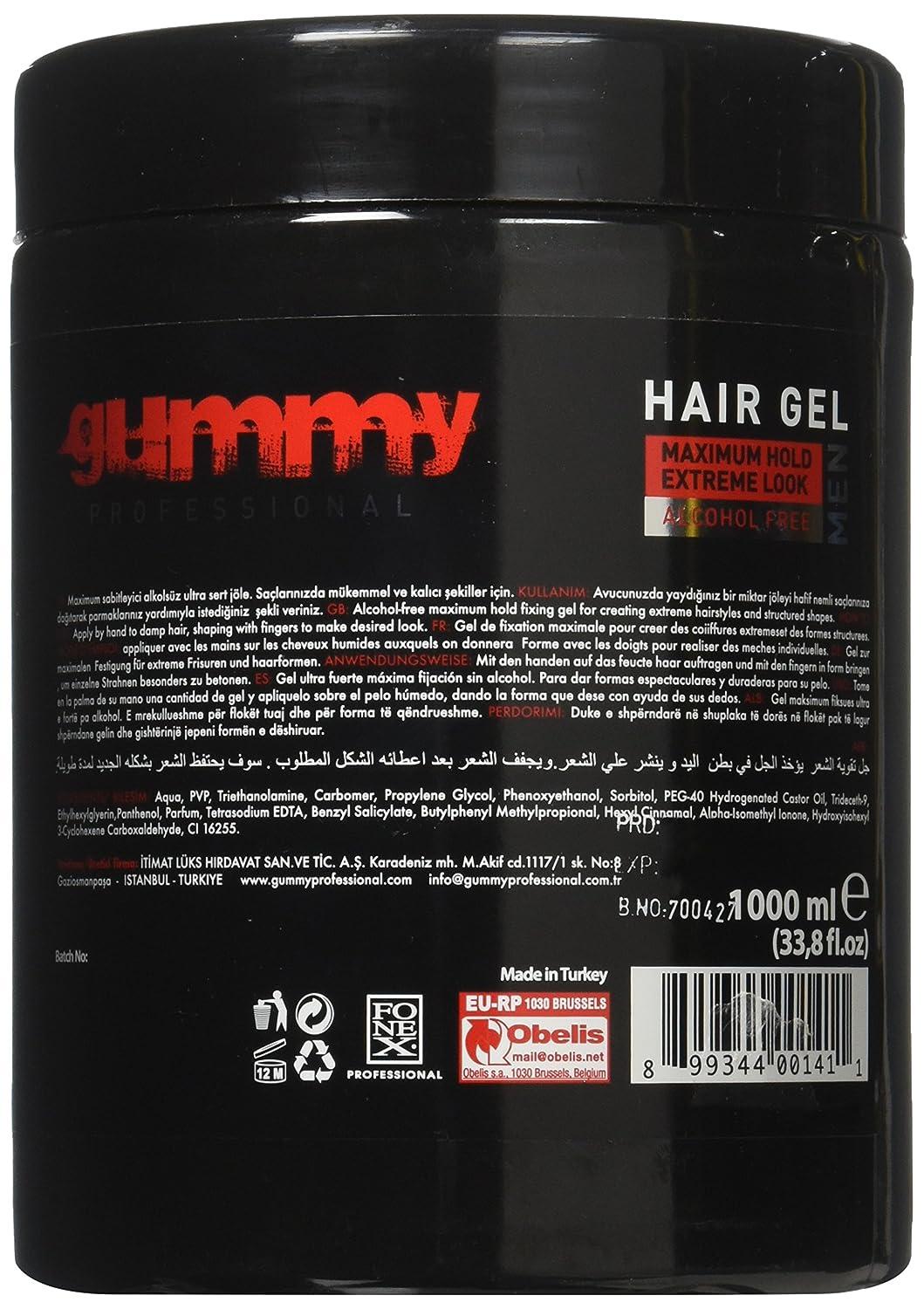 Alcohol-Free Red Gummy Hair Gel 33.81oz (1000ml) - Long-Lasting Hold ...