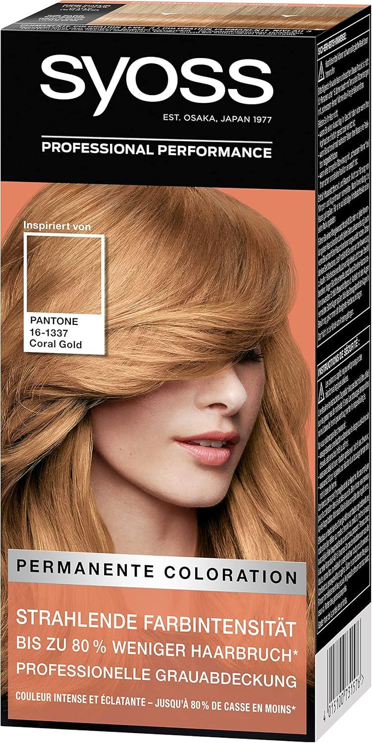 Syoss Coloration 9-67 Coral Gold - Pantone-Inspired Permanent Hair ...