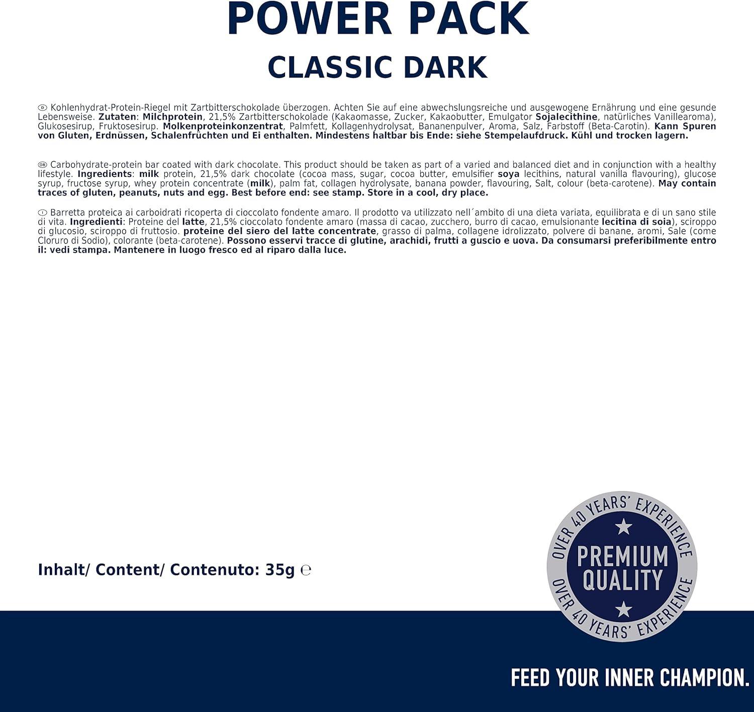 Multipower Pow Pack Classic Dark Protein Bar | 27% Protein Healthy ...