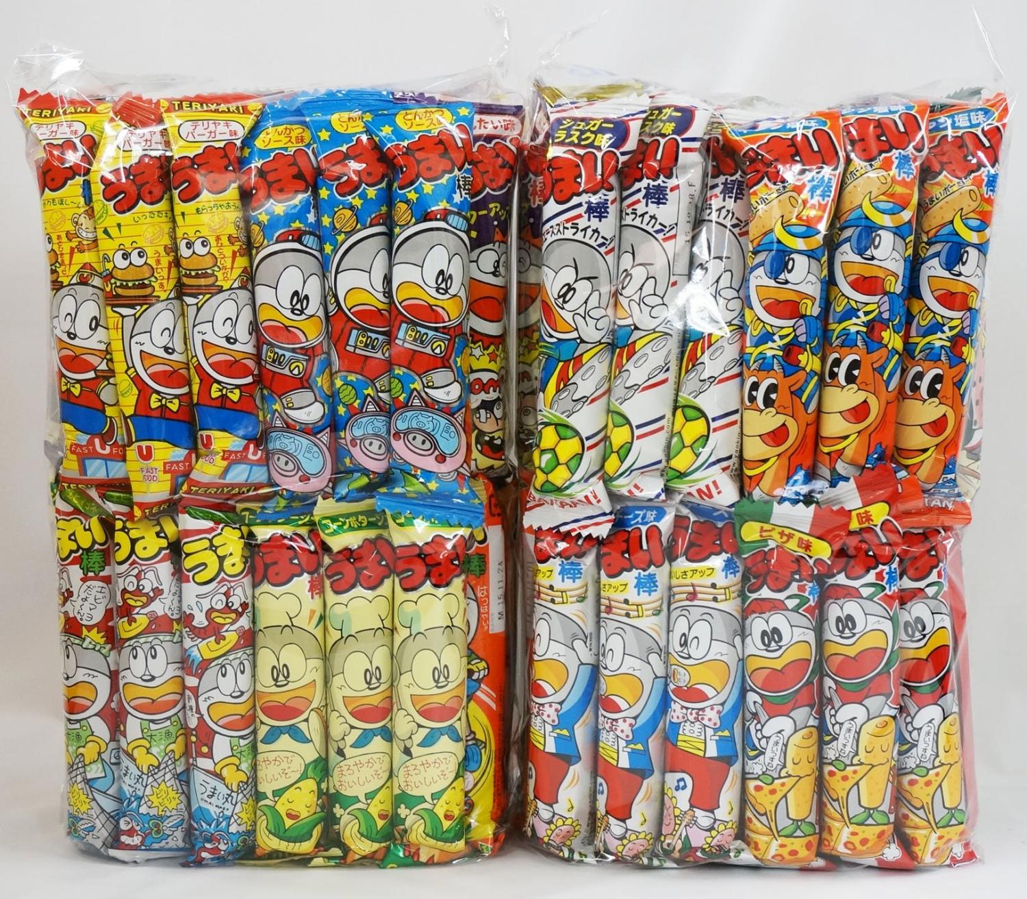 Umaibo Japanese Snack Assortment - 100 pcs | Authentic Japanese Junk ...