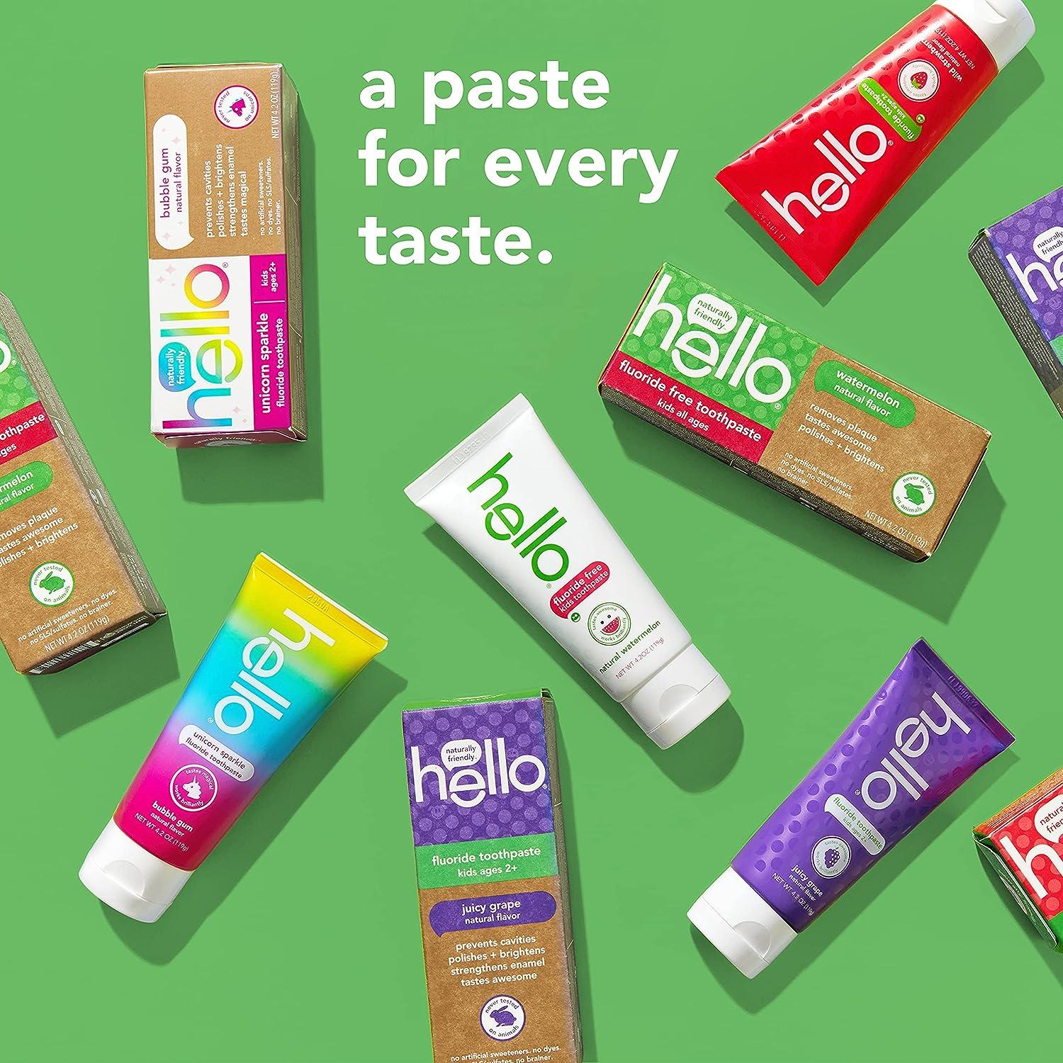 Natural Watermelon Flavor Kids Toothpaste - Fluoride Free, Vegan, SLS ...