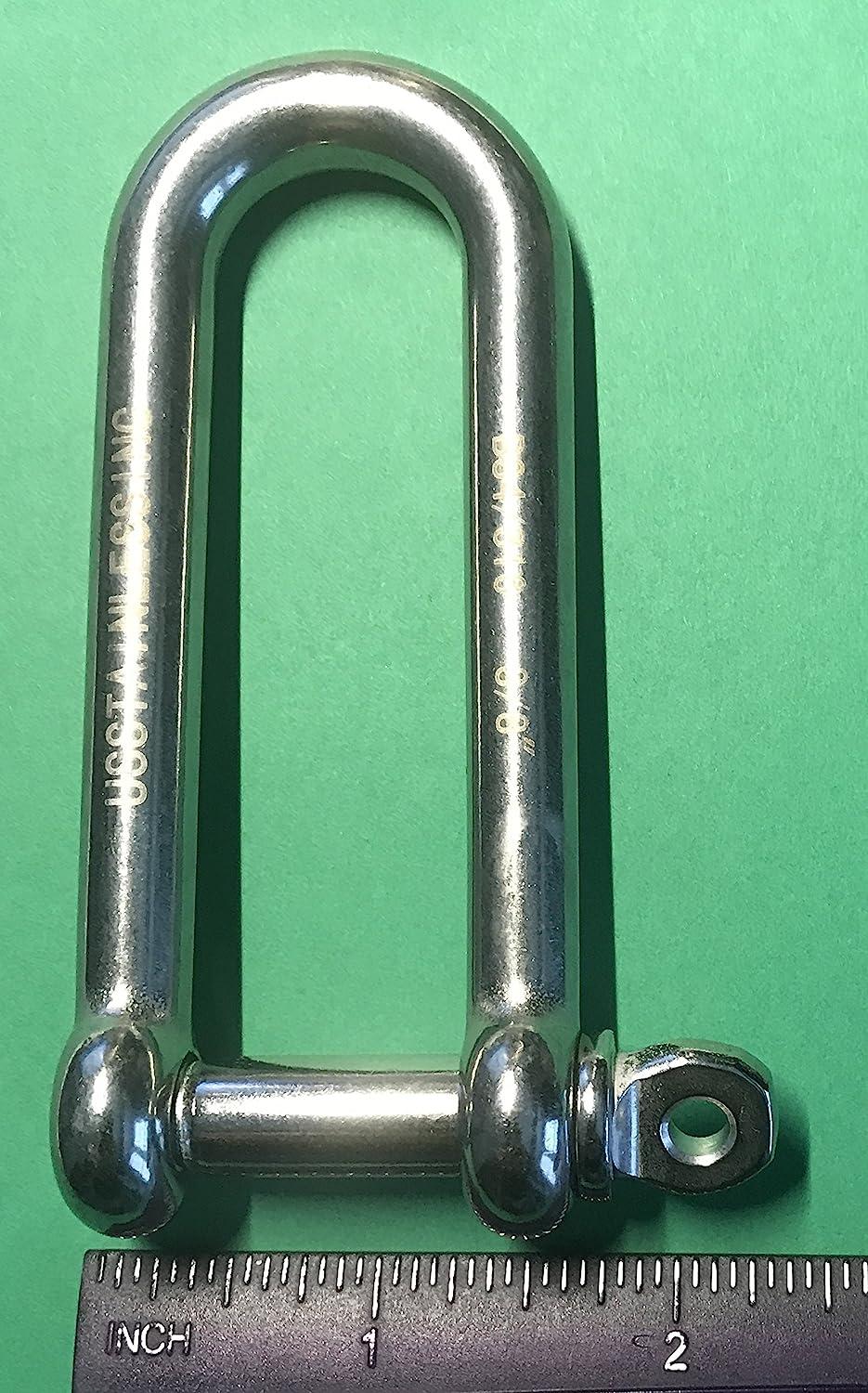 Stainless Steel 316 Long D Shackle 3/8 (10mm) - Marine Grade | Buy Now ...