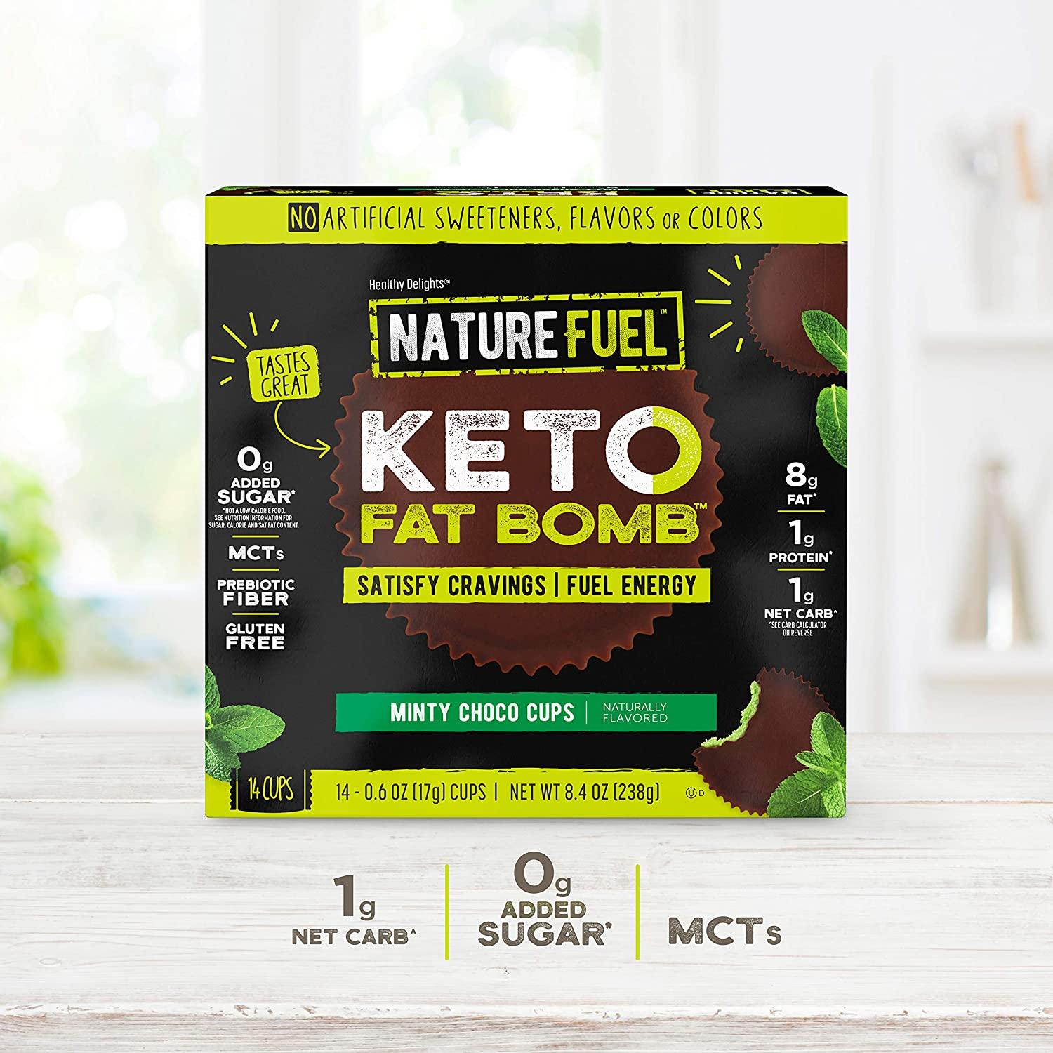 Nature Fuel Keto Fat Bomb Minty Choco Cup 14 Count - Gluten Free ...