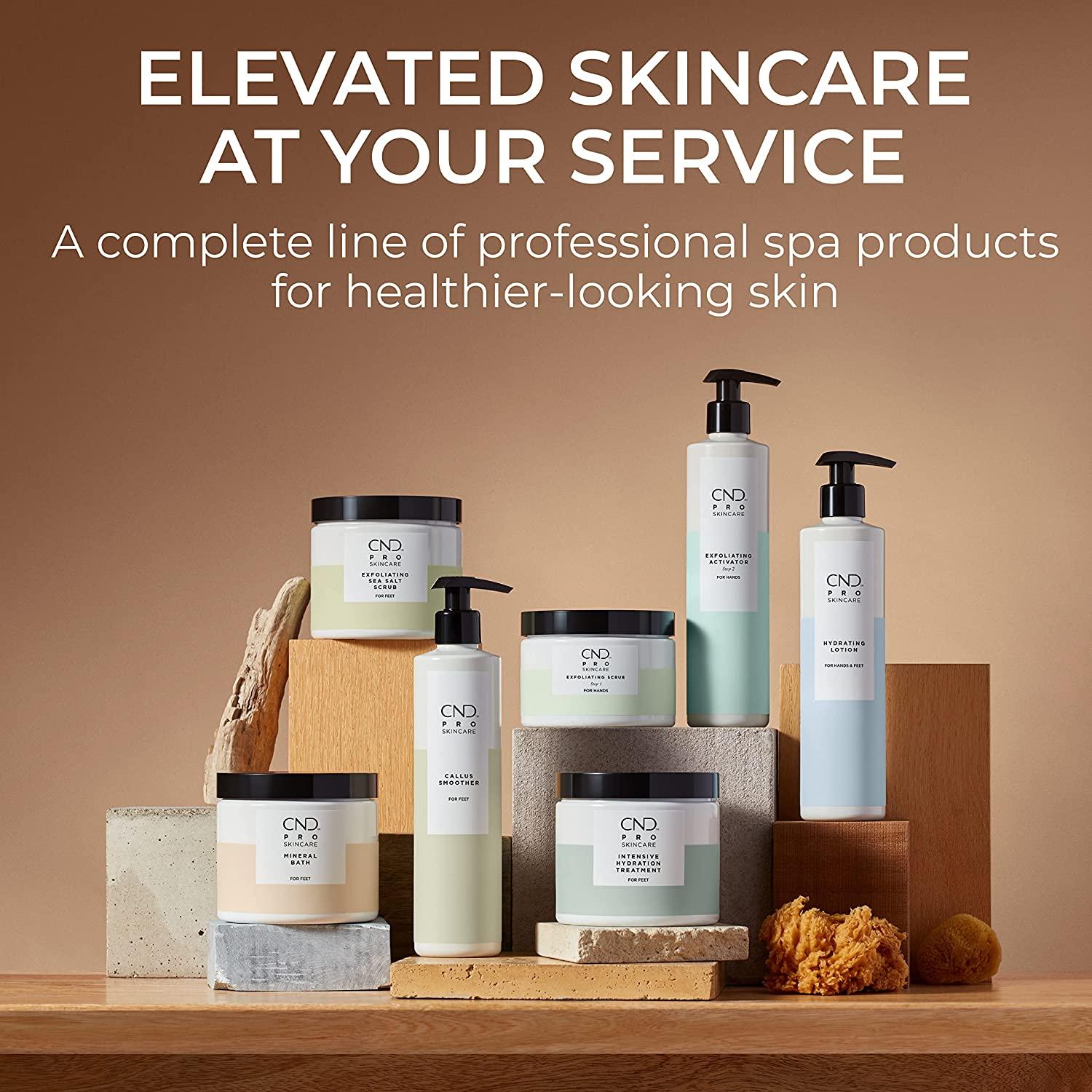 CND Pro Skincare: Mineral Bath, Exfoliating Sea Salt Scrub, Callus ...
