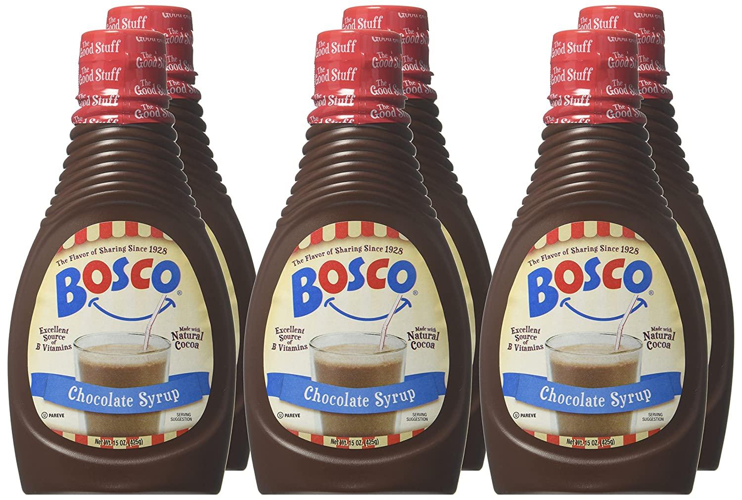 Bosco Chocolate Syrup 15oz - Pack of 6 | Delicious and Versatile ...