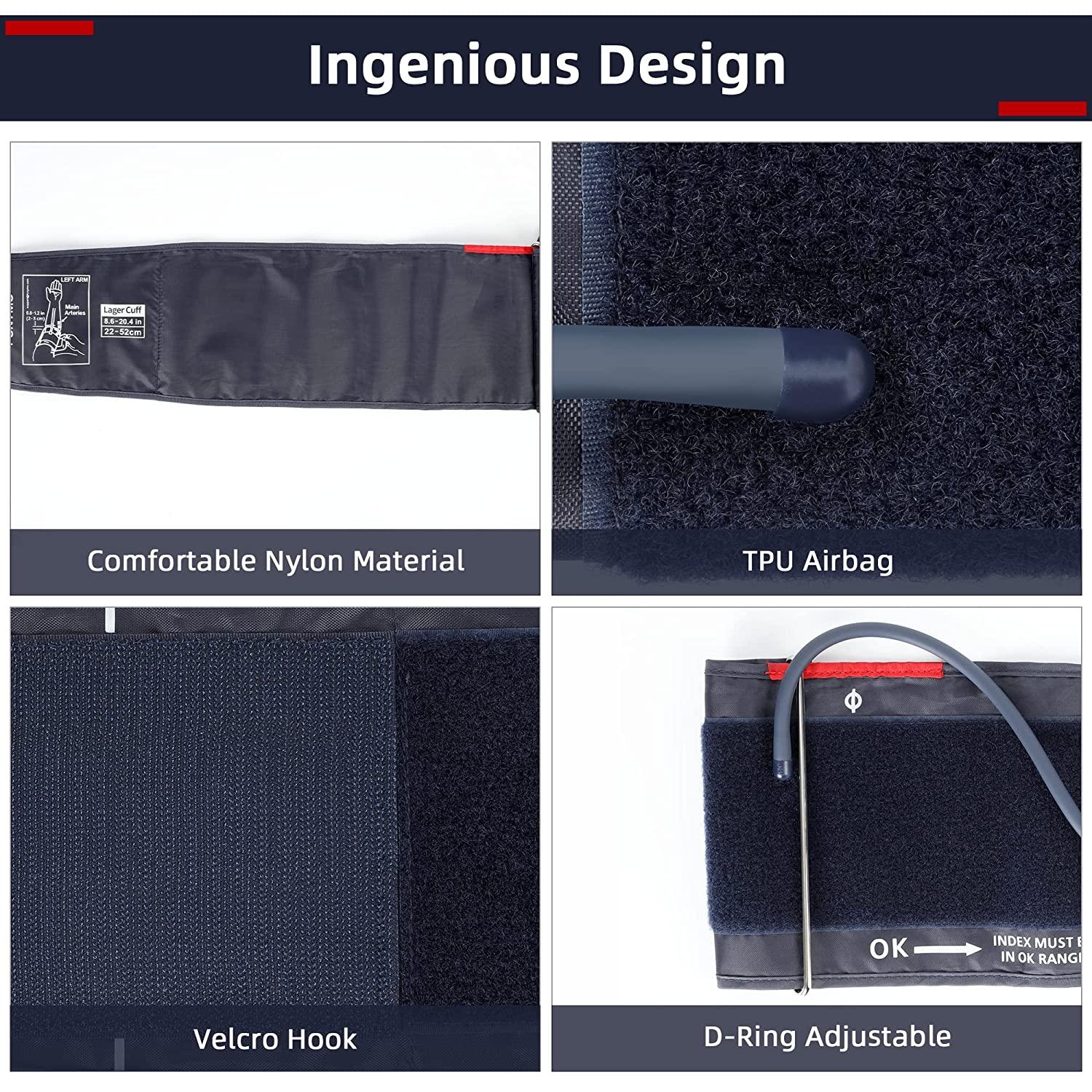 Extra Large Blood Pressure Cuff Arm 8.6''-20.4'' | XL Replacement Cuff ...