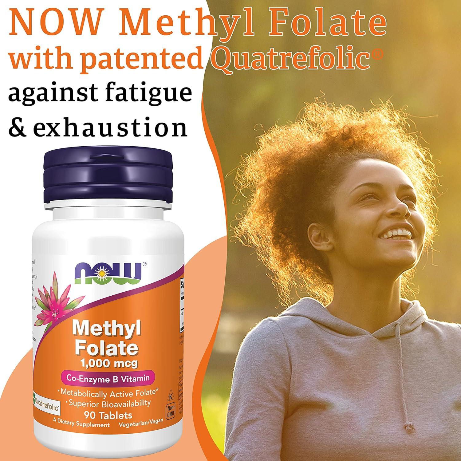u201cNow Foods Methyl Folate 1000mcg 90 Vegan Tablets | Lab-Tested ...