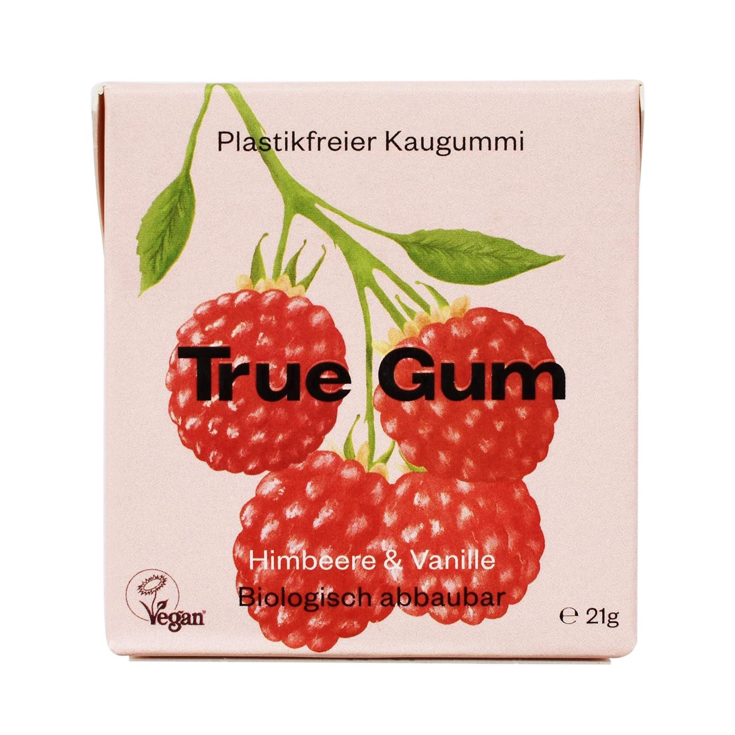 True Gum SET of 4: Raspberry & Vanilla | Plastic-Free Biodegradable ...