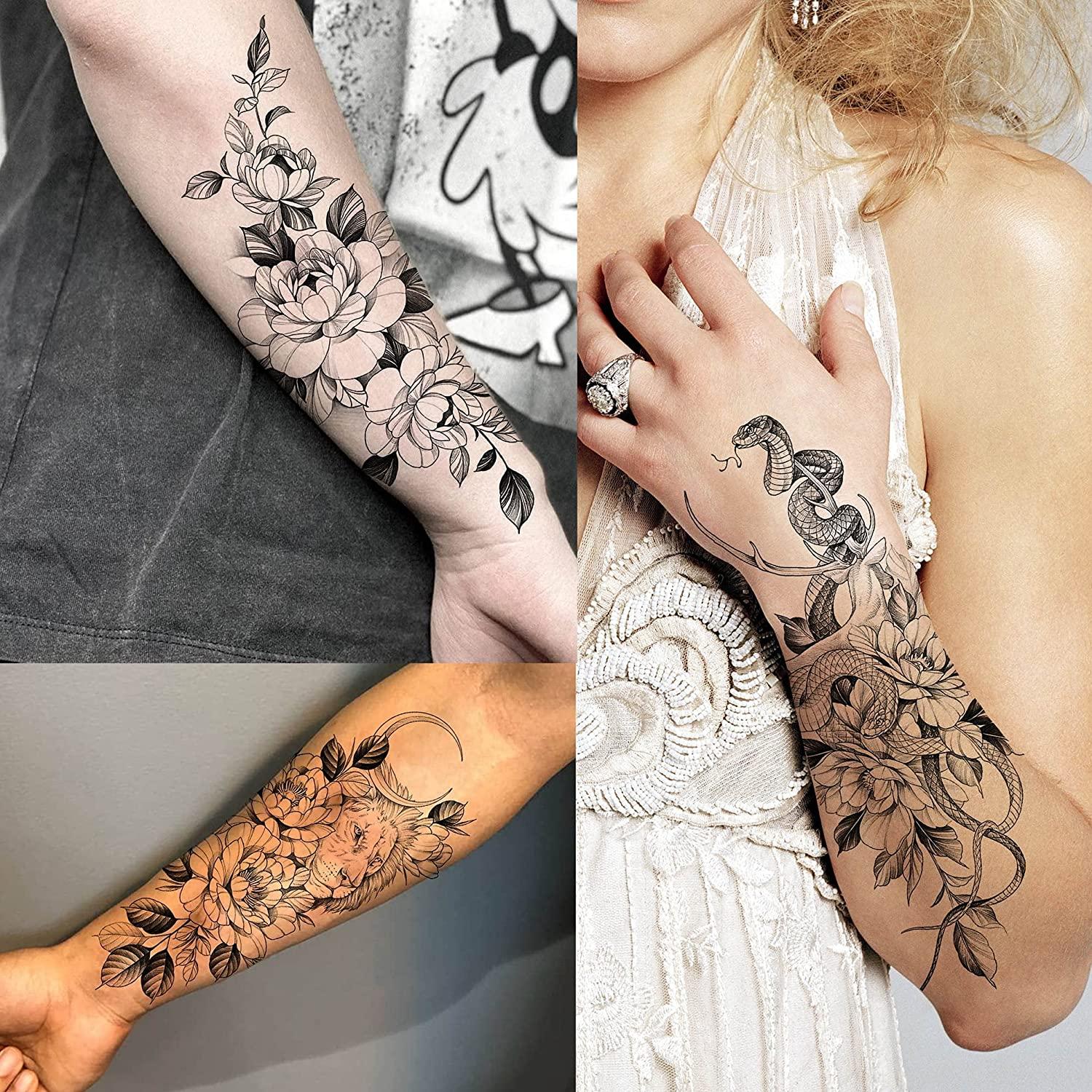 Flower Lower Arm Tattoos For Women