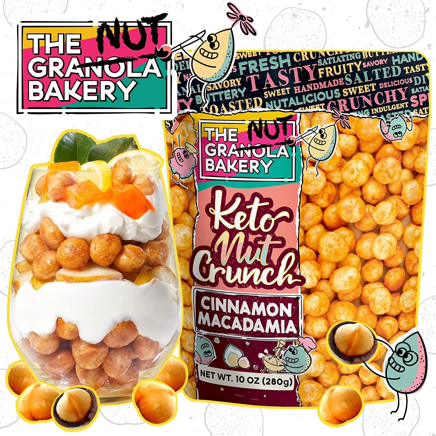 The Nut Bakery Cinnamon Vanilla Macadamia Keto Snacks - 10 Ounces | Low ...