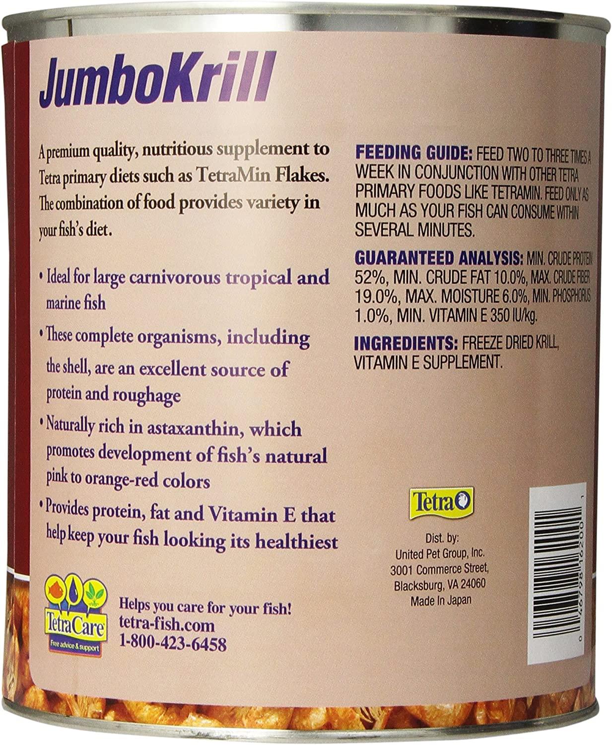 Tetra JumboKrill Freeze Dried Jumbo Shrimp 14 oz - Vitamin Enhanced ...