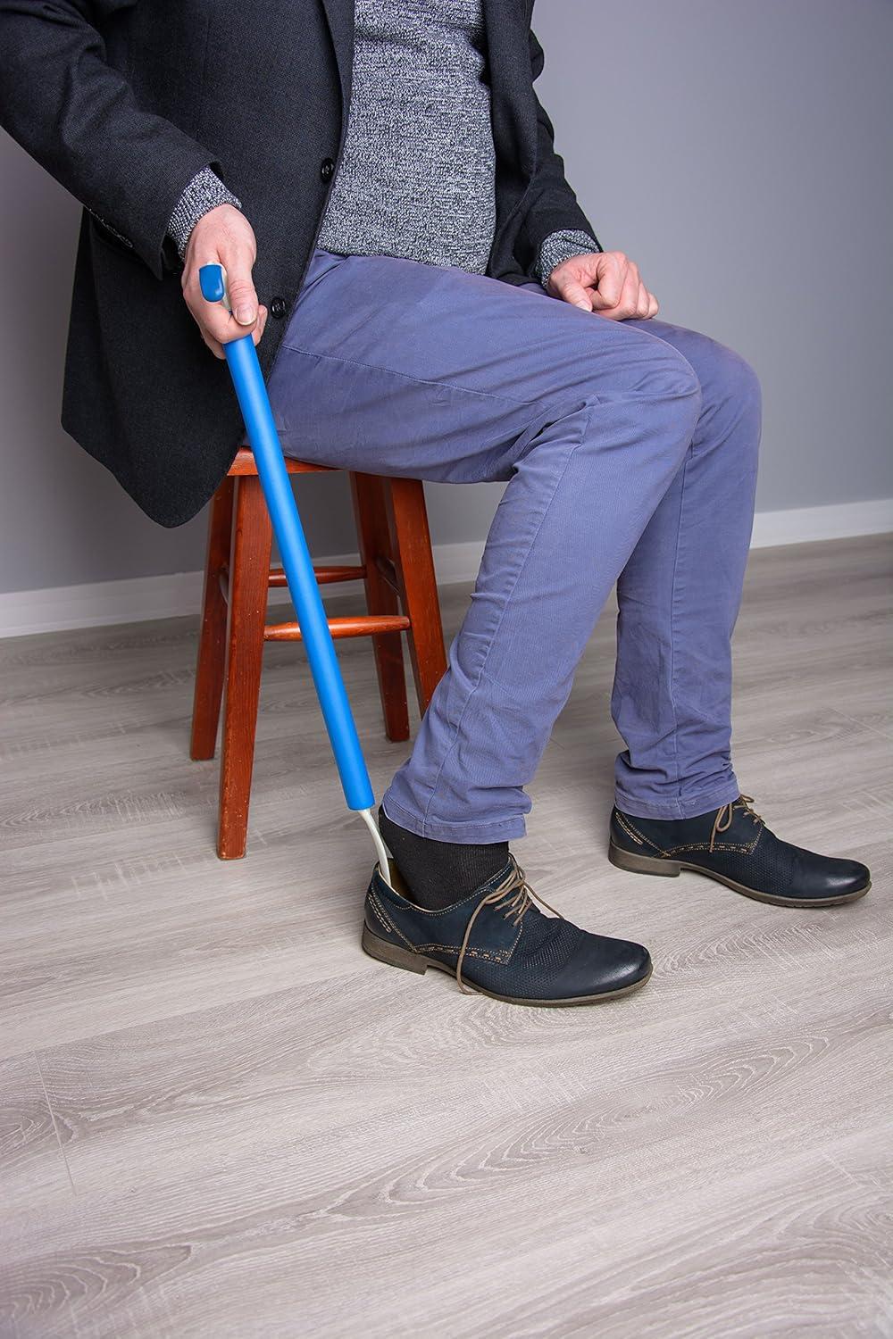 Pflegehome24 61cm Dressing and Undressing Stick with Shoehorn - Blue ...