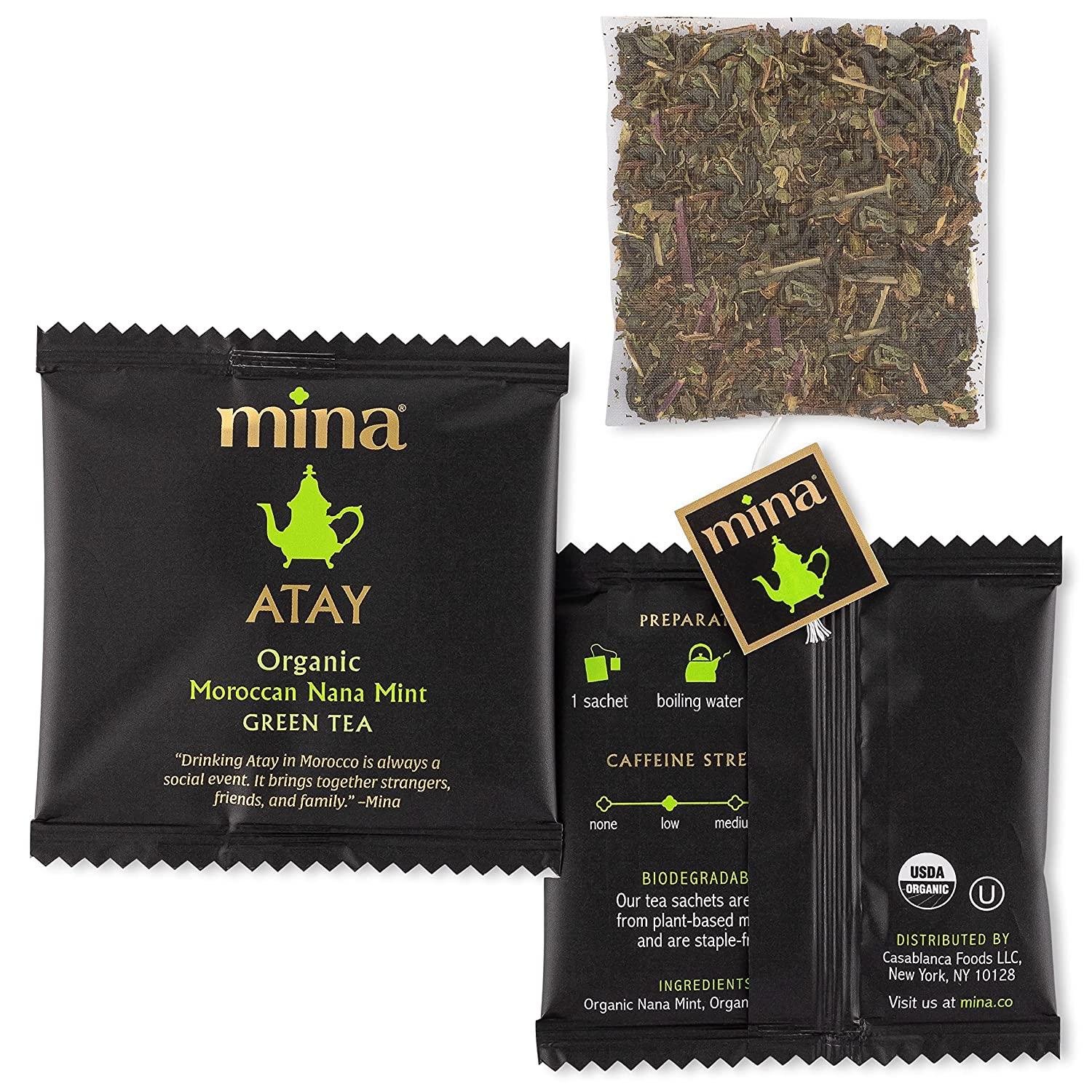Mina Organic ATAY Mint Green Tea - Authentic Moroccan Peppermint ...