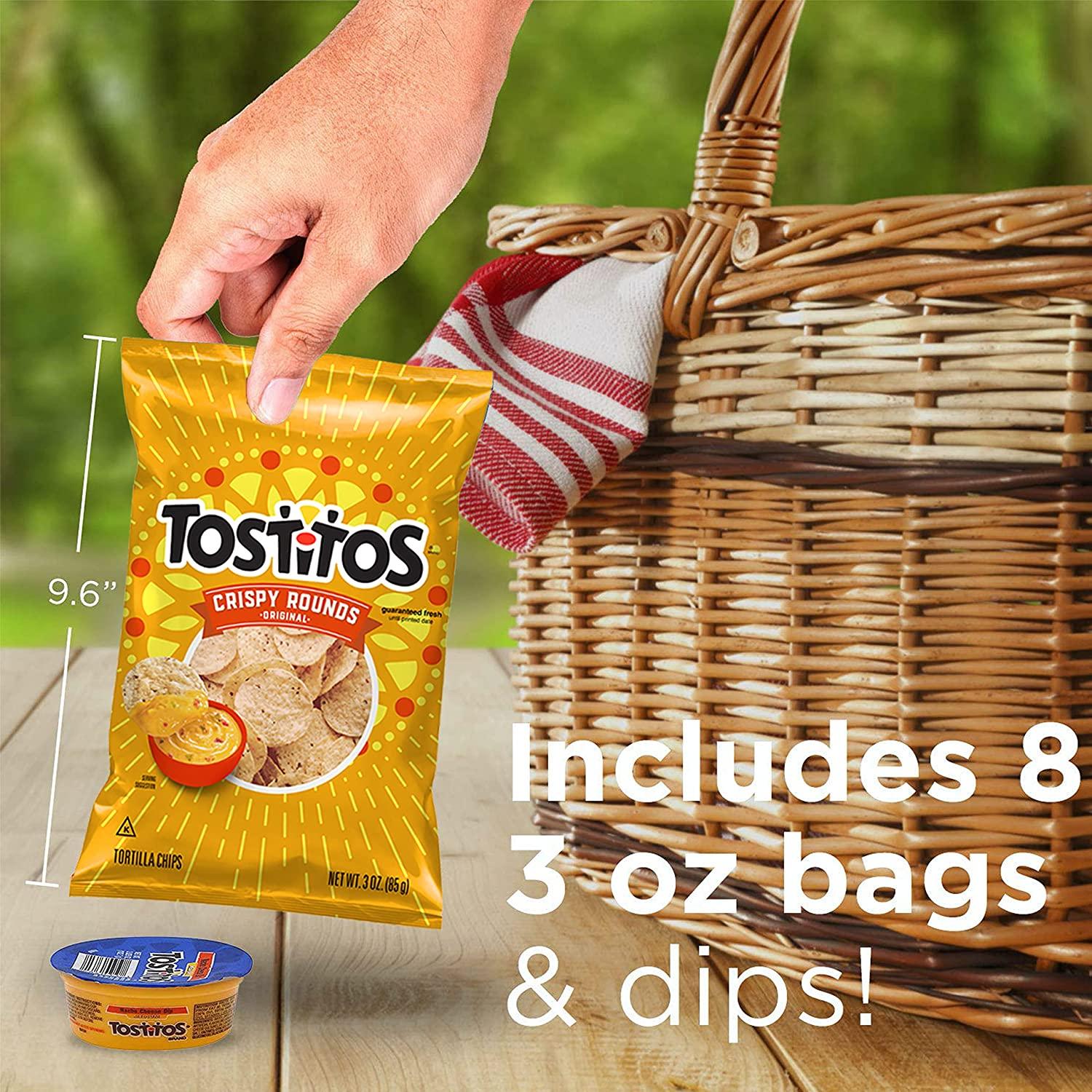 Tostitos Variety Bite Sized Rounds Salsa Cups Nacho Cheese Cups Chip