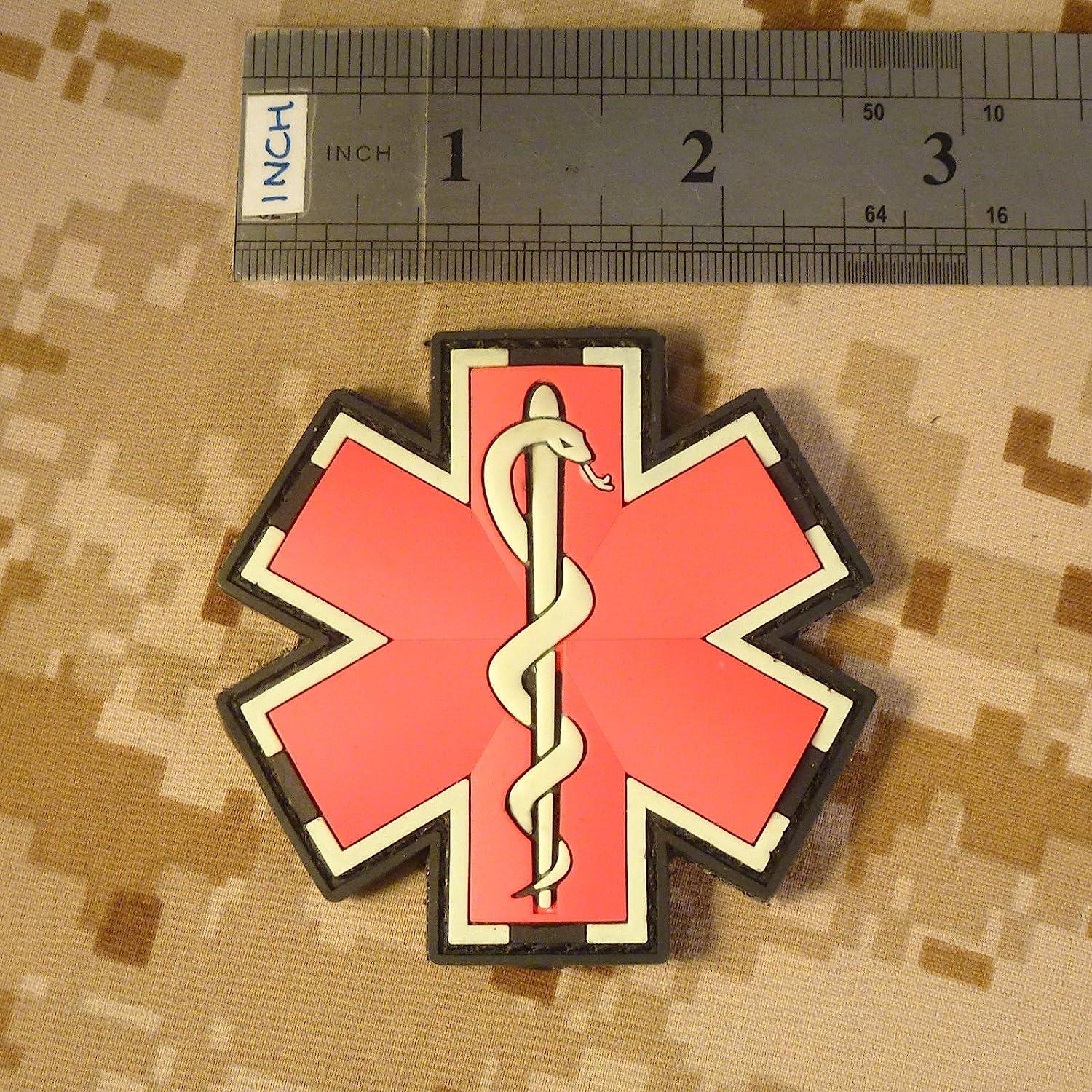 Glow Dark EMS EMT Paramedic Morale Patch | Tactical PVC 3D Fastener ...