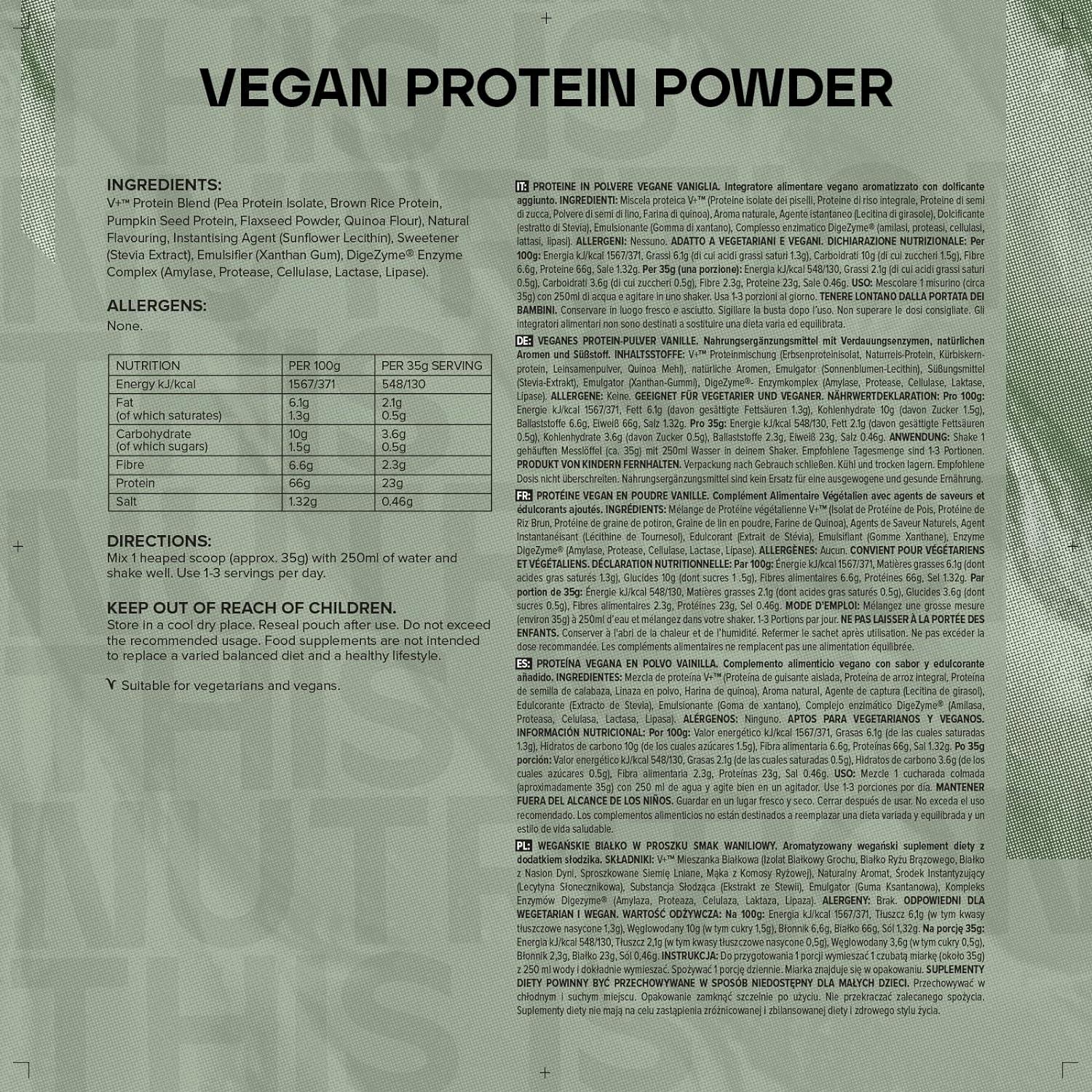 Bulk Vegan Protein Powder Vanilla 1 kg Packaging May Vary Vanilla 1kg ...