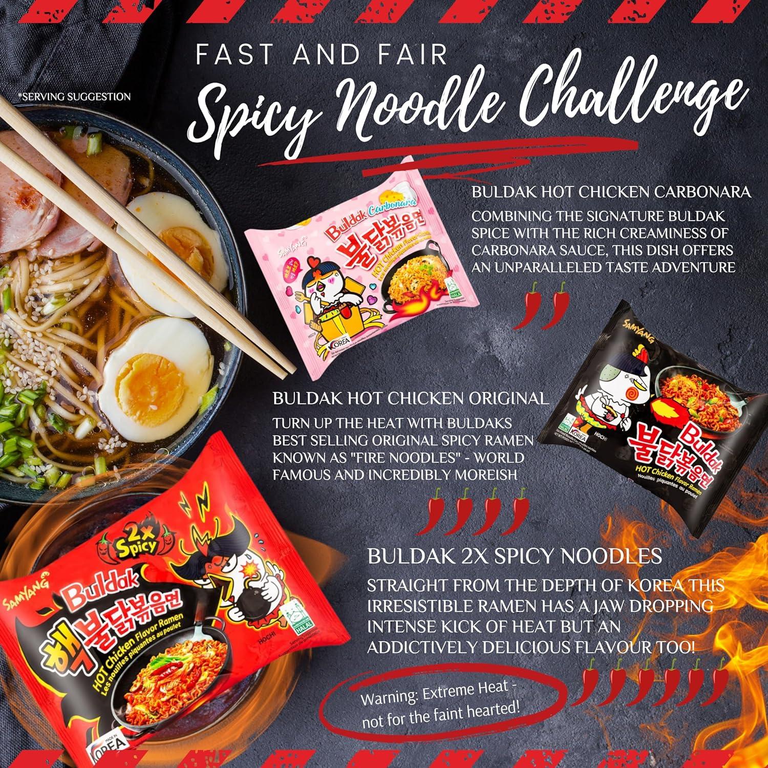 Ultimate Spicy Noodle Challenge Pack Samyang Buldak Variety Bundle with ...