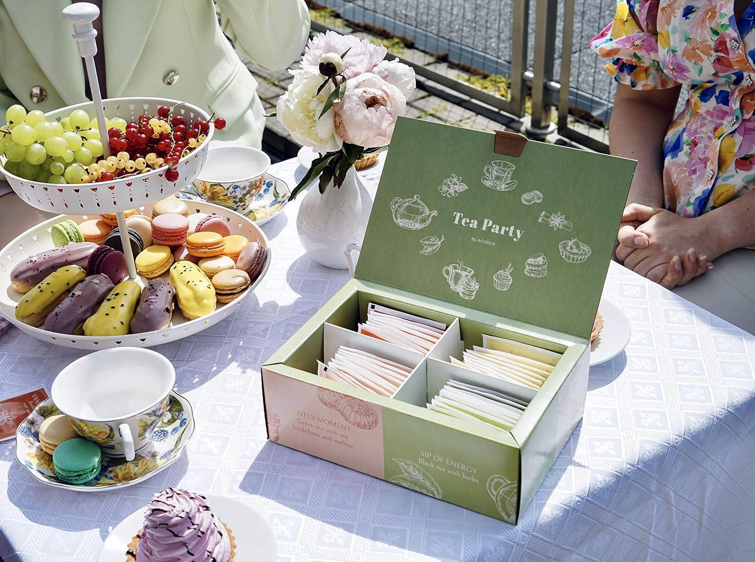 Acorus Party Tea Set | 40 Natural Fruit Tea Bags - Perfect Gift for Tea ...