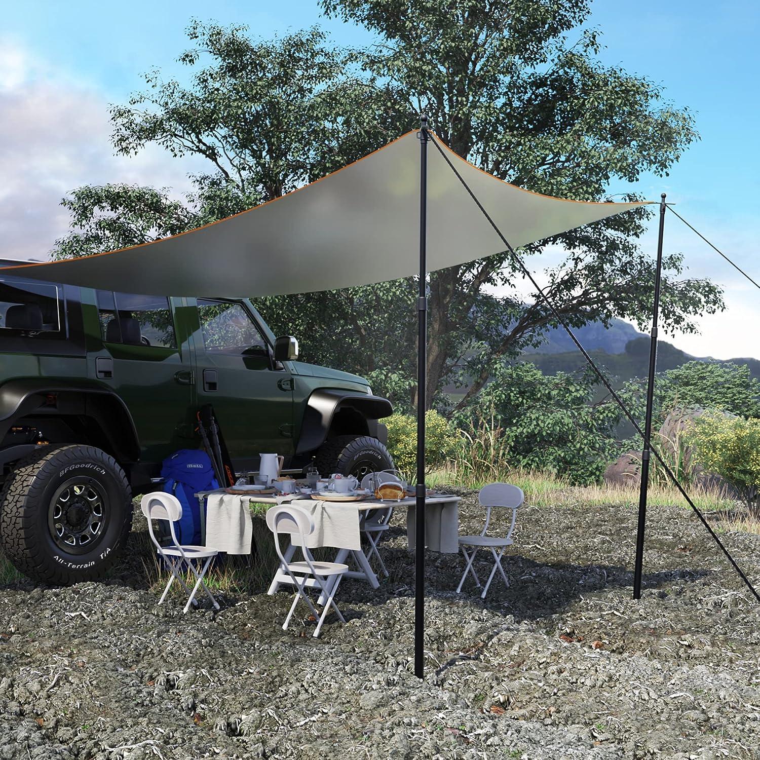 WILDROAD Telescoping Aluminum Camping Tarp Poles - Lightweight ...